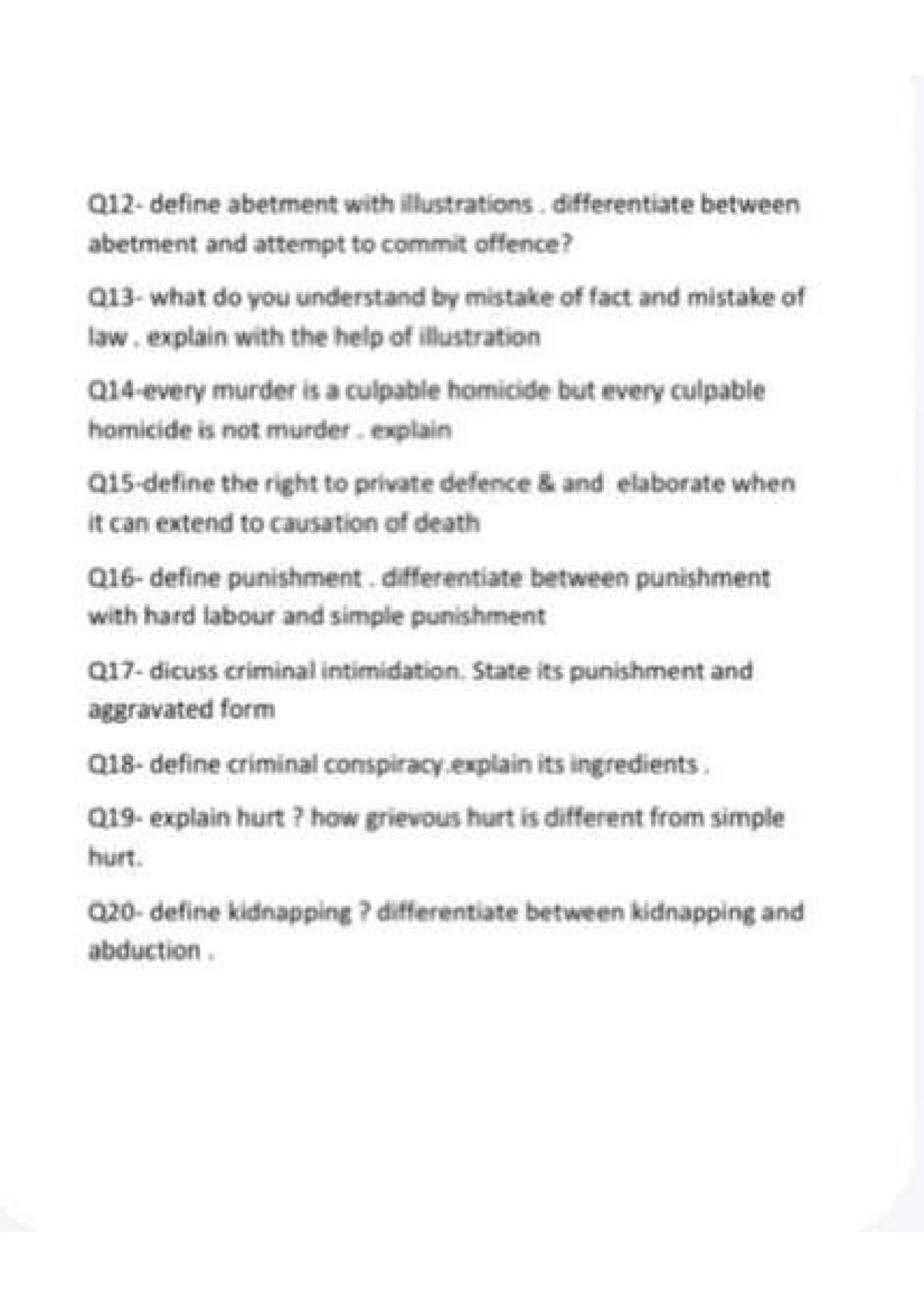 IMG 20240914 100811 - I want practice answers - define abetment with ...