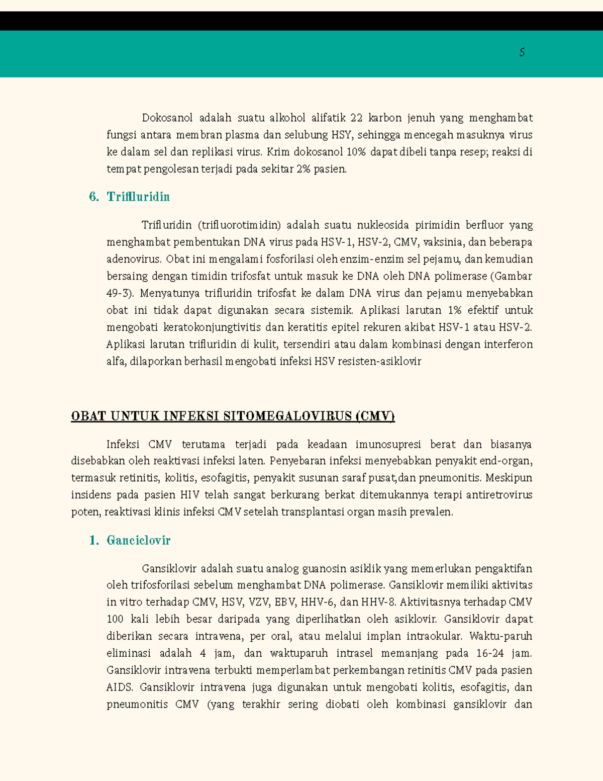 P14 Obat Antivirus-5-6 - 5 Dokosanol adalah suatu alkohol alifatik 22 ...