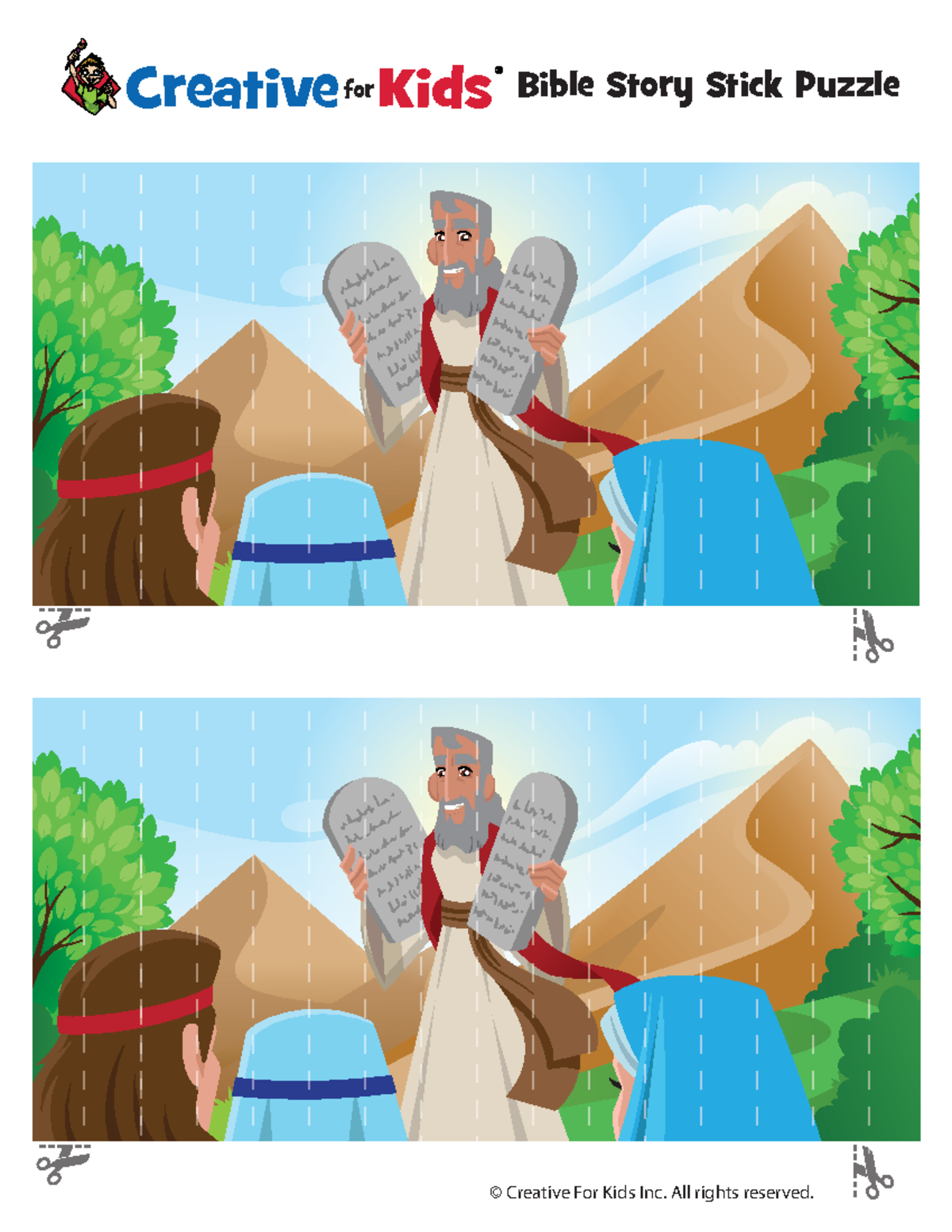 Moses and the 10 commandments stick puzzle - Creative Kids for Bible ...