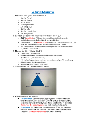 L%C3%B6sungen%20%C3%9Cbungsblatt%203 - Logistik - Studocu