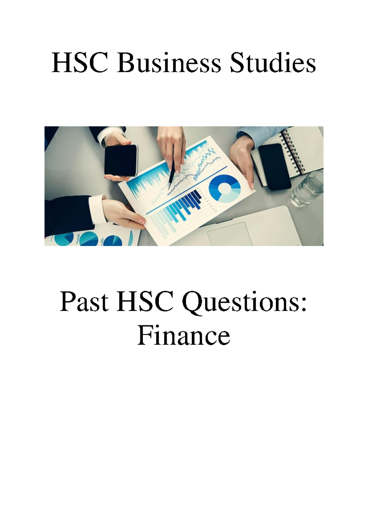Finance Past Papers and Answers Booklet - HSC Business Studies Past HSC ...