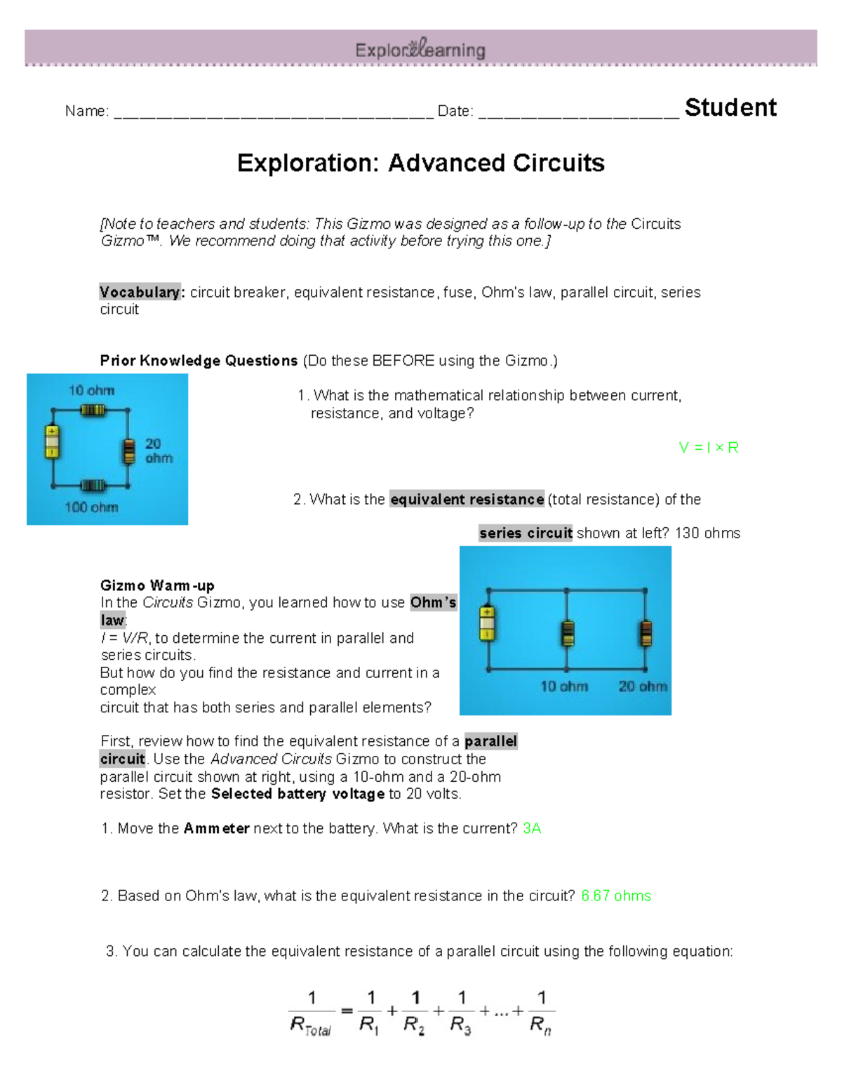Advanced Circuits SE - asssssssssdadasdsadadasdsadadad - Name: - Studocu