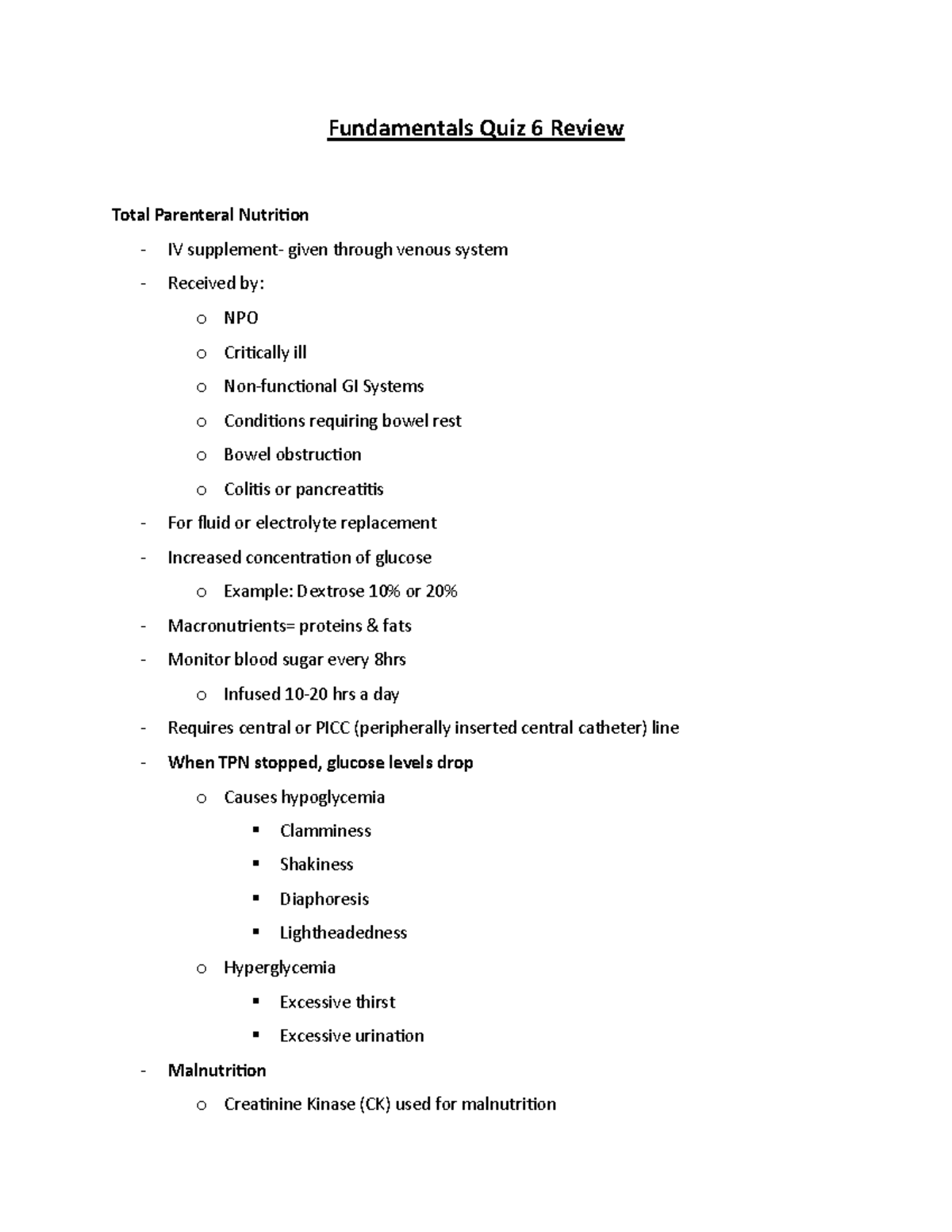Fundamentals Quiz 6 Review Fundamentals Quiz 6 Review Total