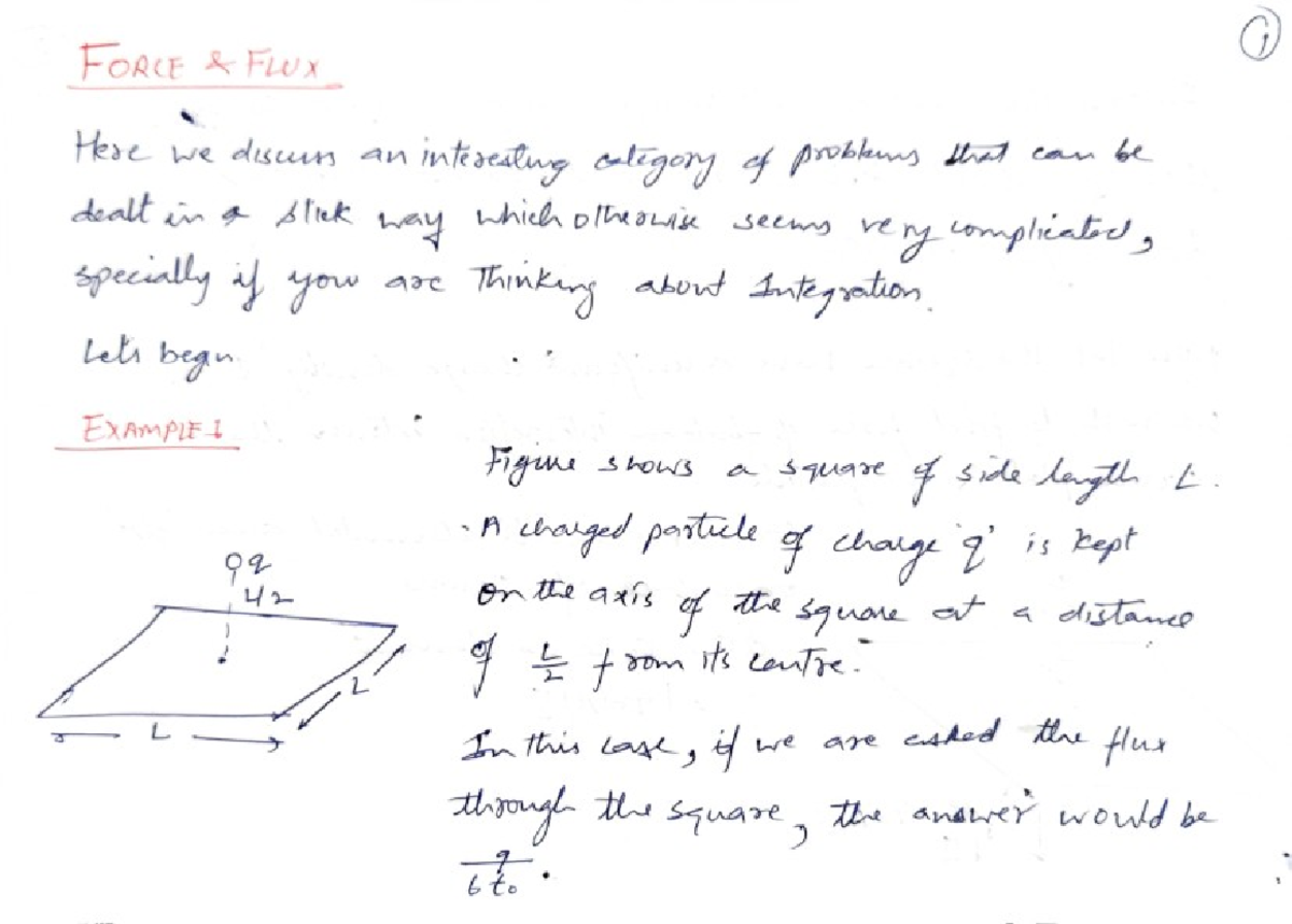 Force and flux - enjoy - FORCE FLUX Here we discuss an interesting ...