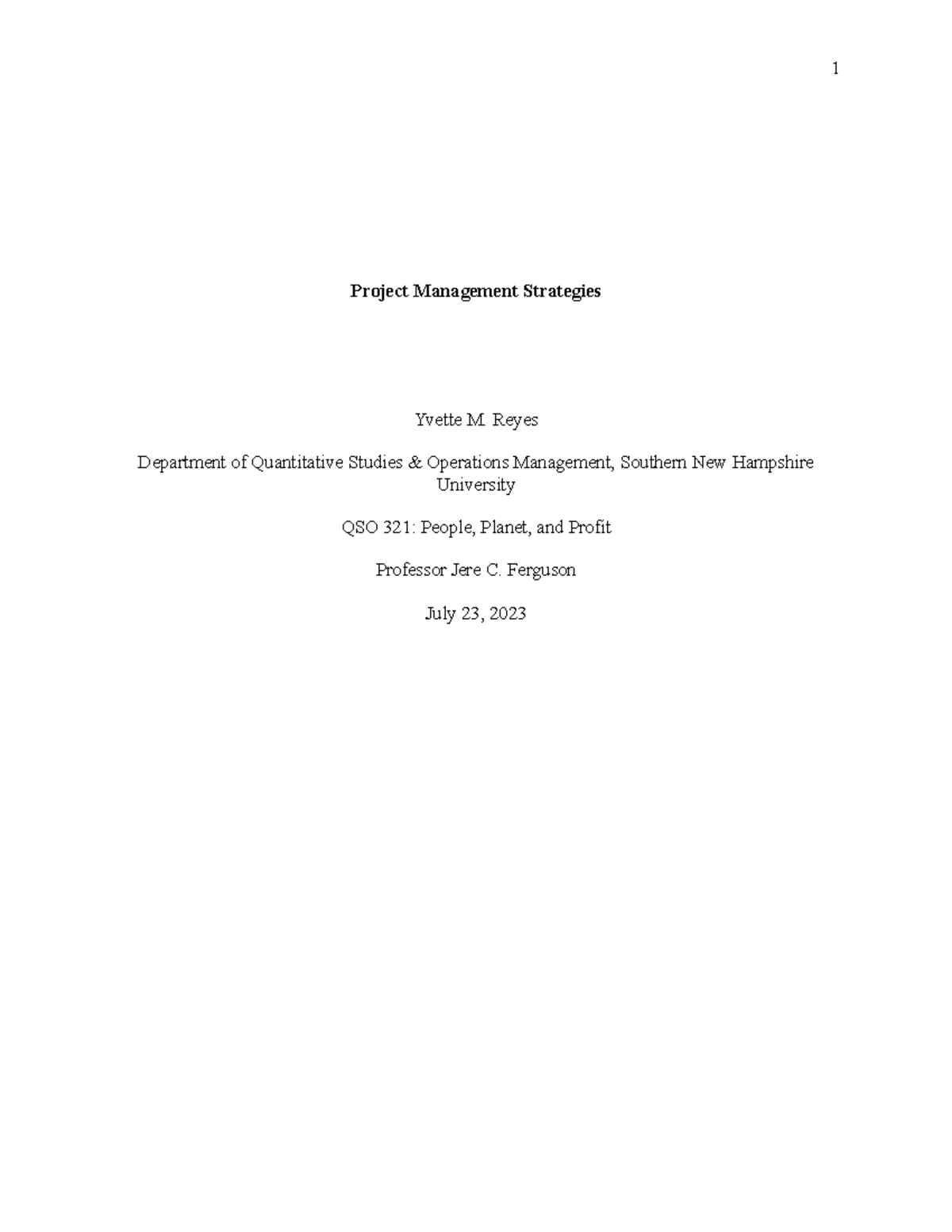 4-3 Assignment­ Project Management Strategies - Project Management ...