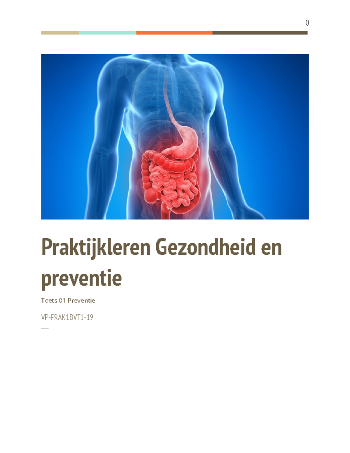 Formatieve verslag 2 - Praktijkleren Gezondheid en preventie Toets 01 ...