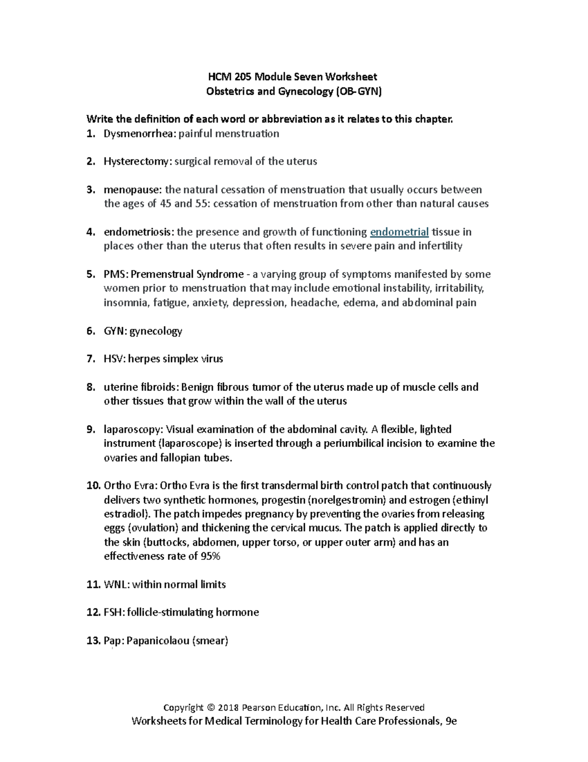 HCM 205 Module Seven Worksheet - HCM 205 Module Seven Worksheet ...