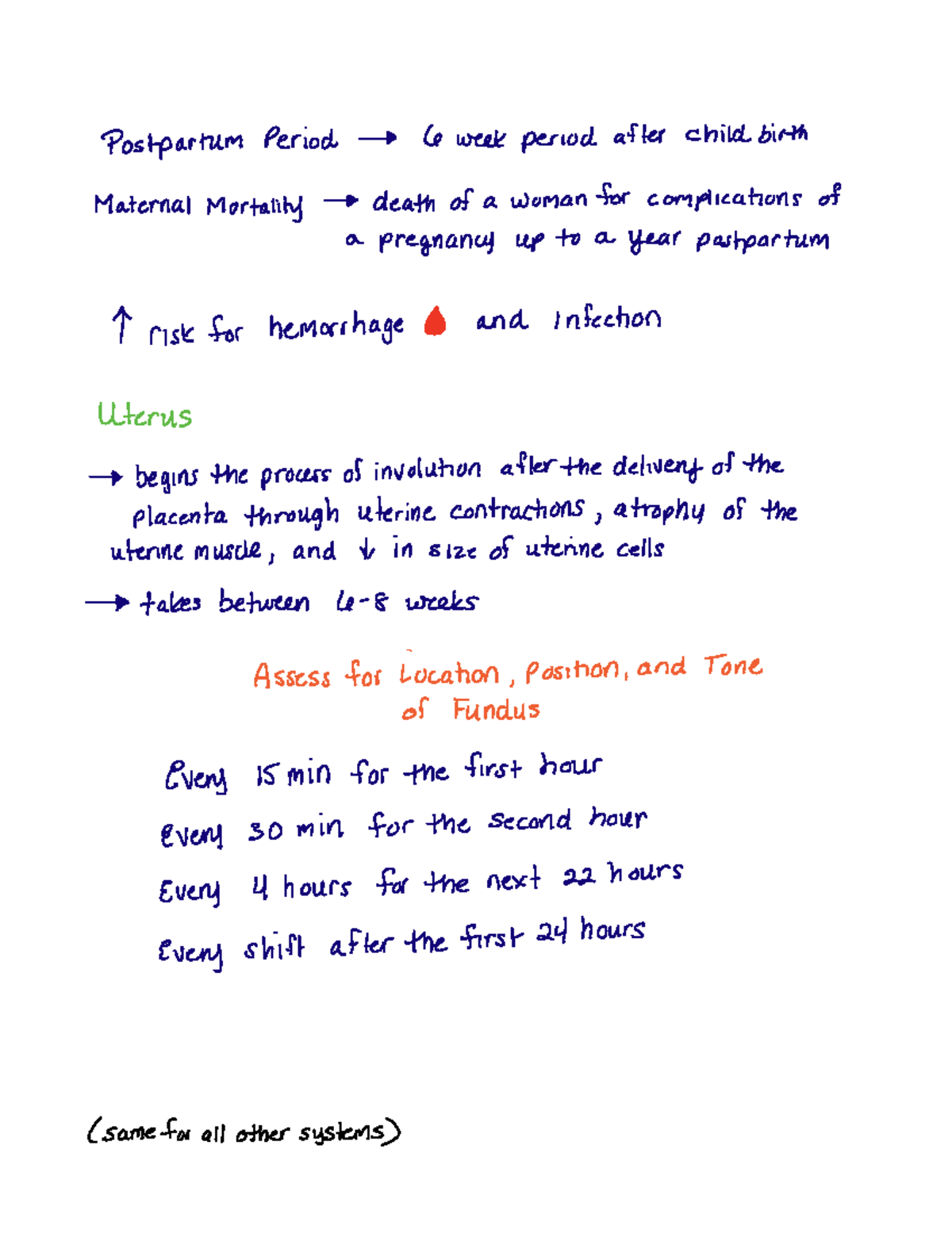 Chap 12 Postpartal Period - Postpartum Period 6 week period after ...
