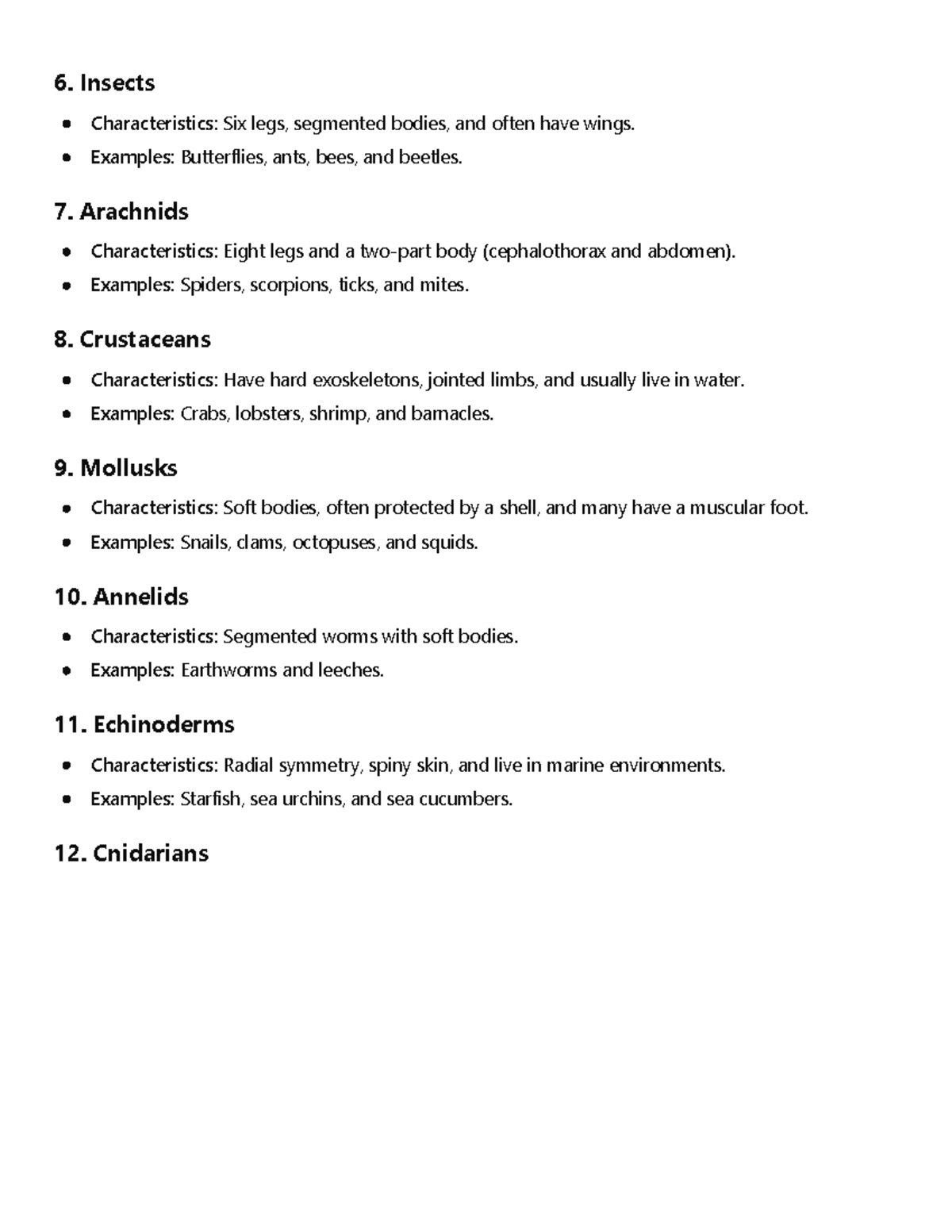 Pi - eng - 6. Insects Characteristics: Six legs, segmented bodies, and ...