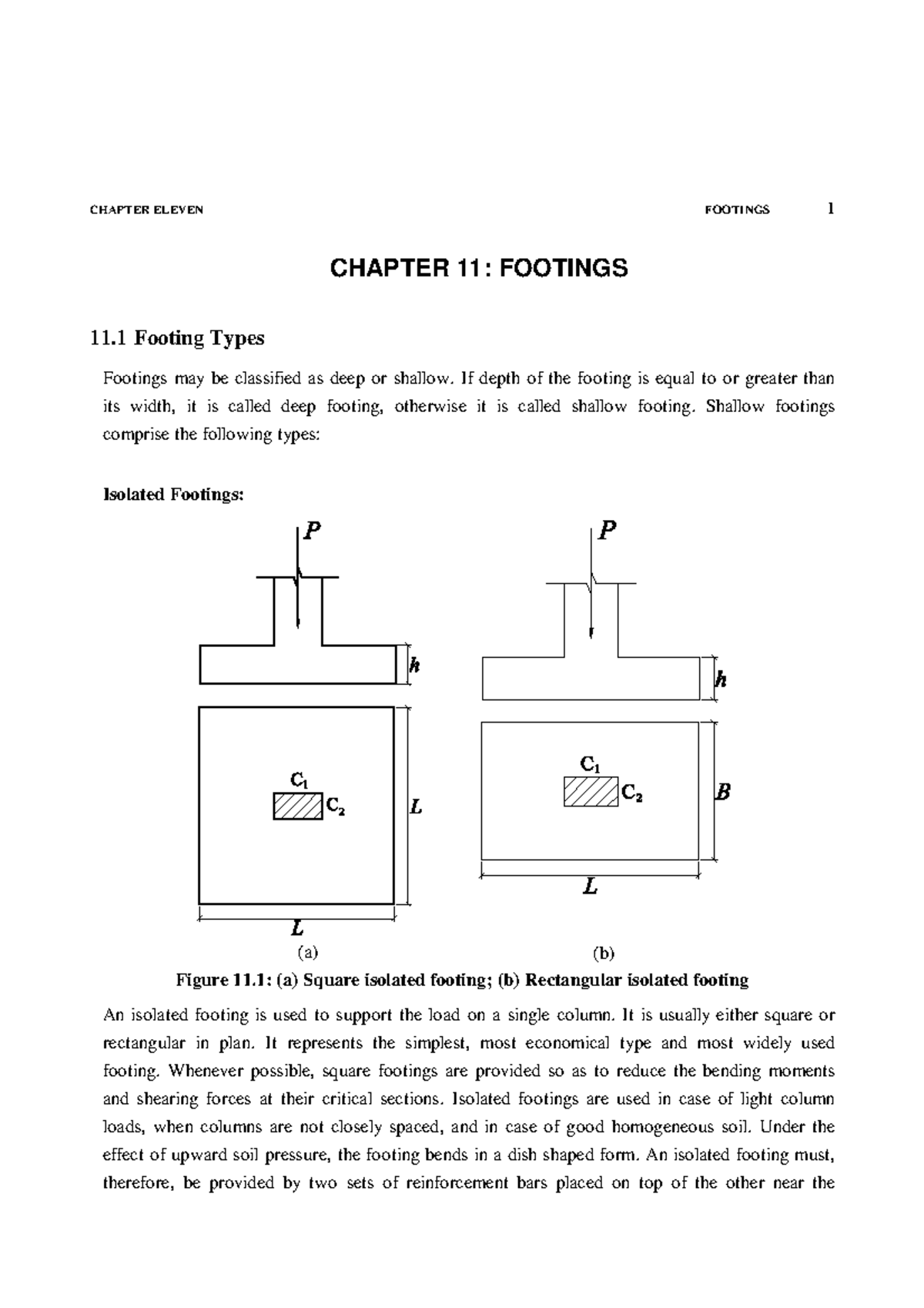 Building design- Footings design - 11 CHAPTER 11: FOOTINGS 11 Footing ...