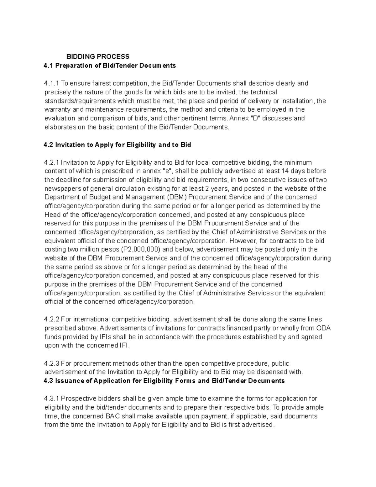 Advanced Construction Method - BIDDING PROCESS 4 Preparation of Bid ...