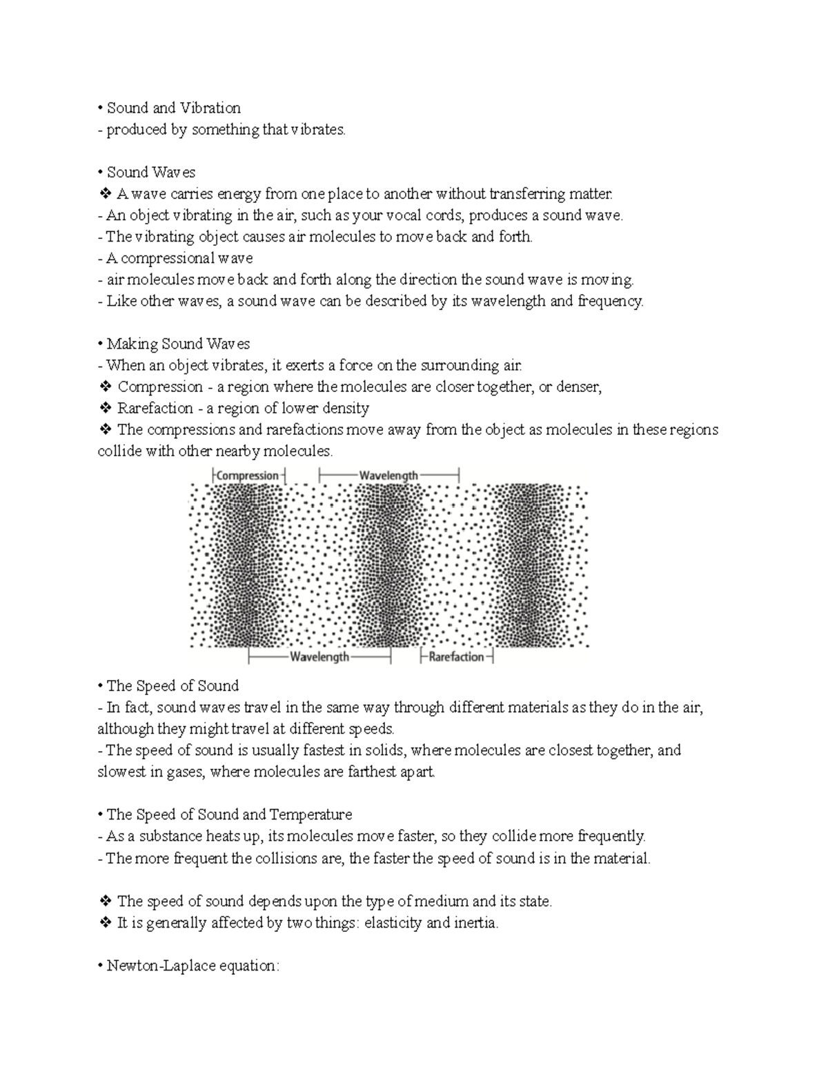 Medphy - notes - Sound and Vibration produced by something that ...