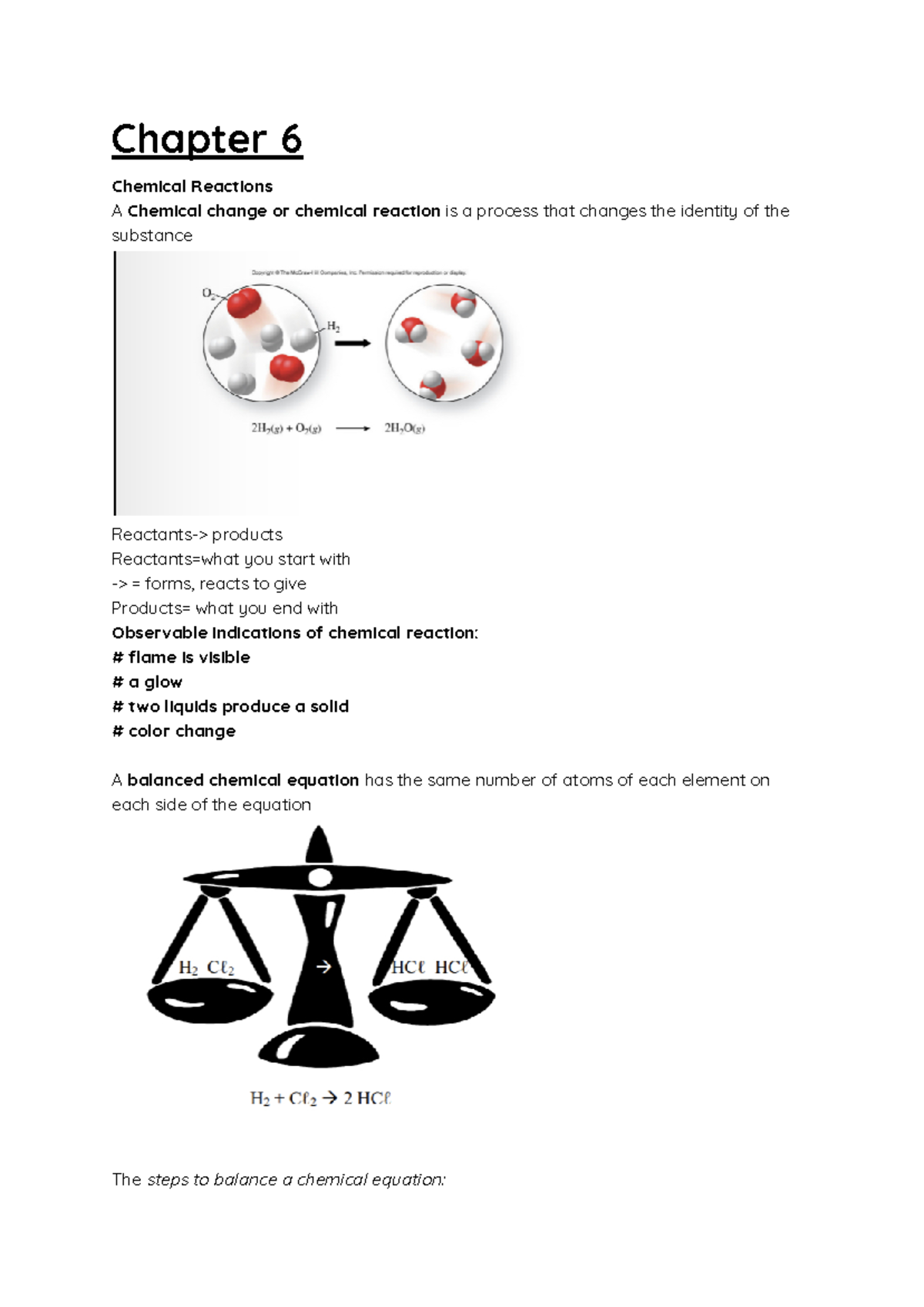 Ch. 6 Notes - Into. to Chem - Google Docs - Chapter 6 Chemical ...