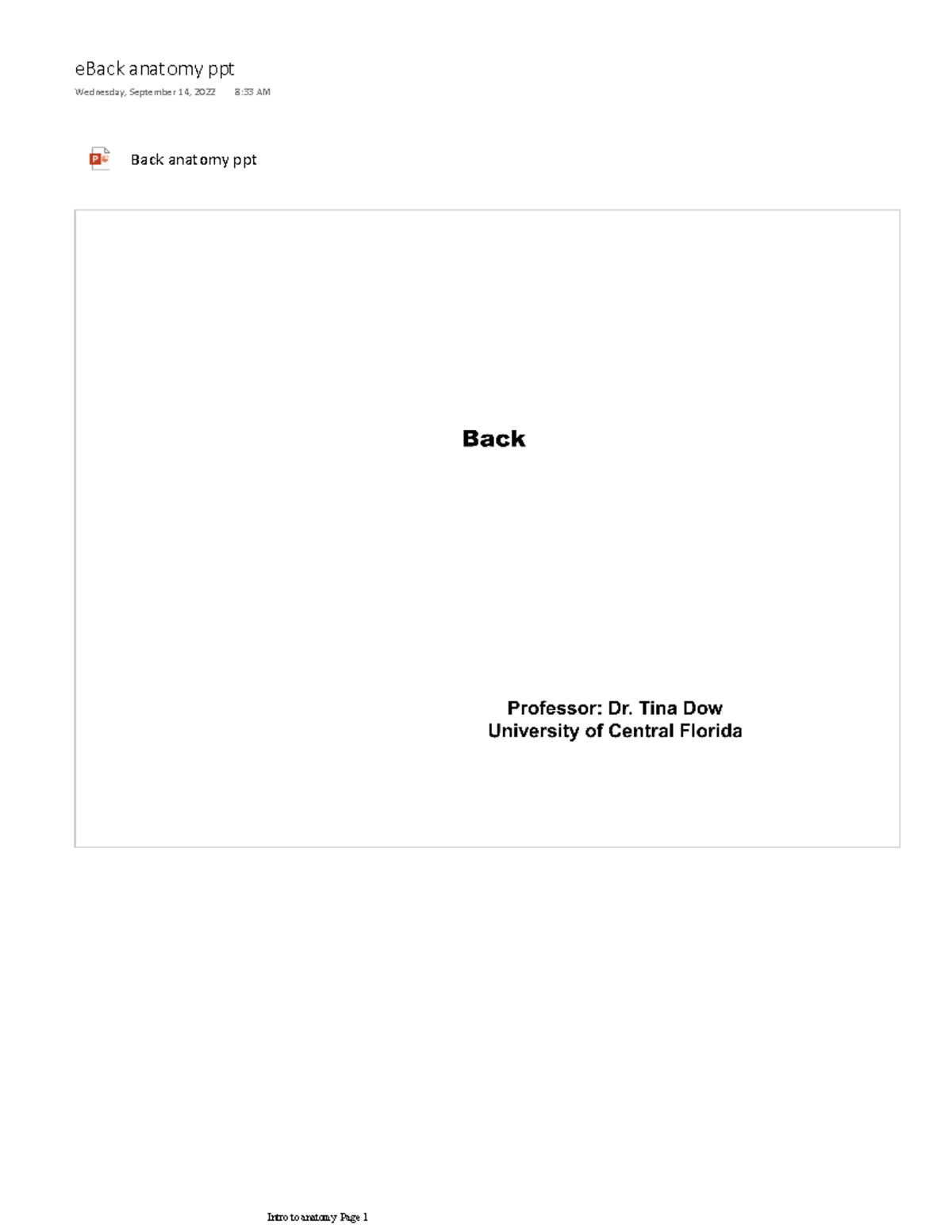 Back ppt lecture - Powerpoint about muscles of back - HSP2100 - Back ...