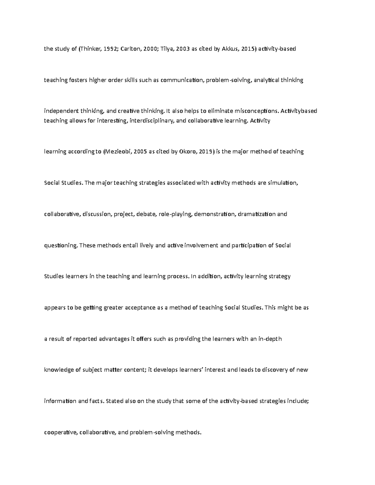 Education Research 5 - the study of (Thinker, 1992; Carlton, 2000 ...