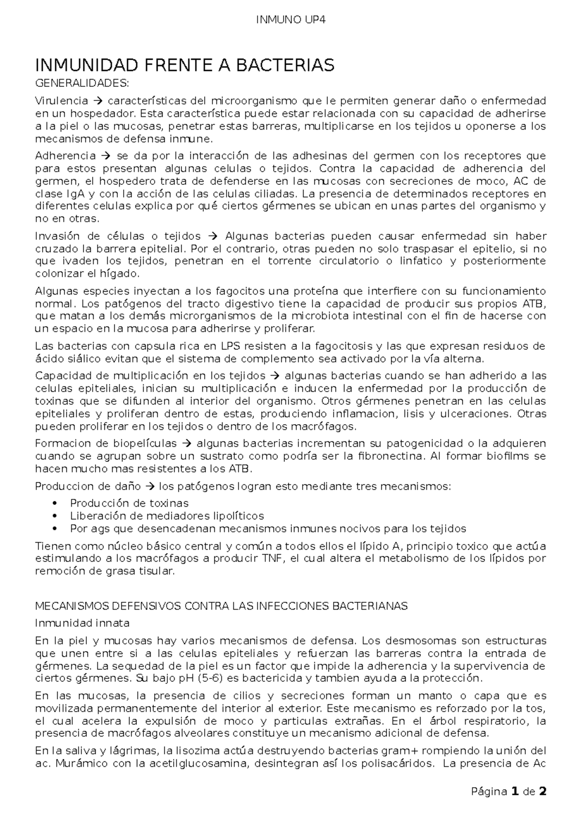 Inmunología generalidades Abbas - INMUNO UP INMUNIDAD FRENTE A ...