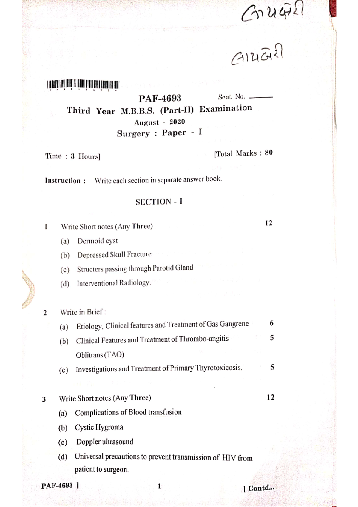 Surgery uni paper - Minor Oral Surgery and Trauma - Studocu