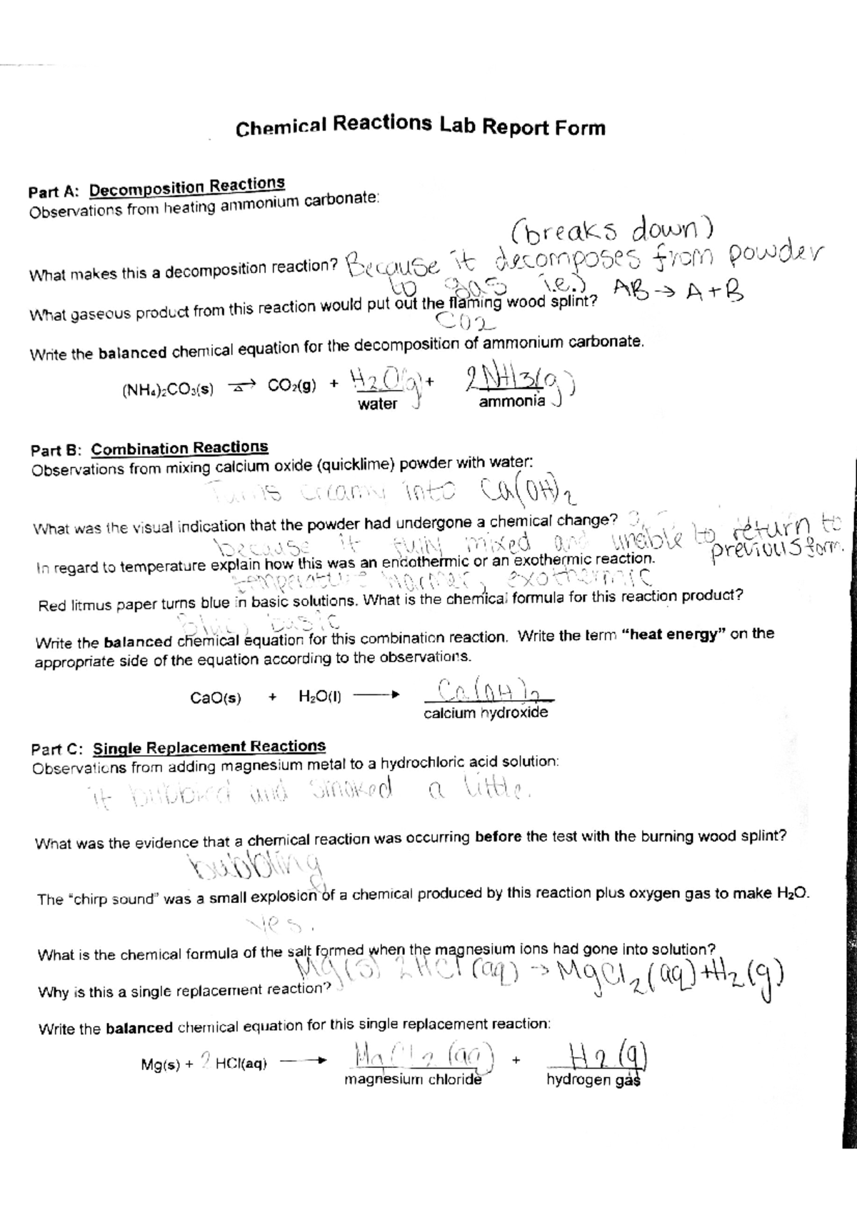 Chemical Reactions Lab Chem095 Filled OUT DOC CHEM 120 Studocu chemical-reactions-lab-chem095-filled-out-doc-chem-120-studocu