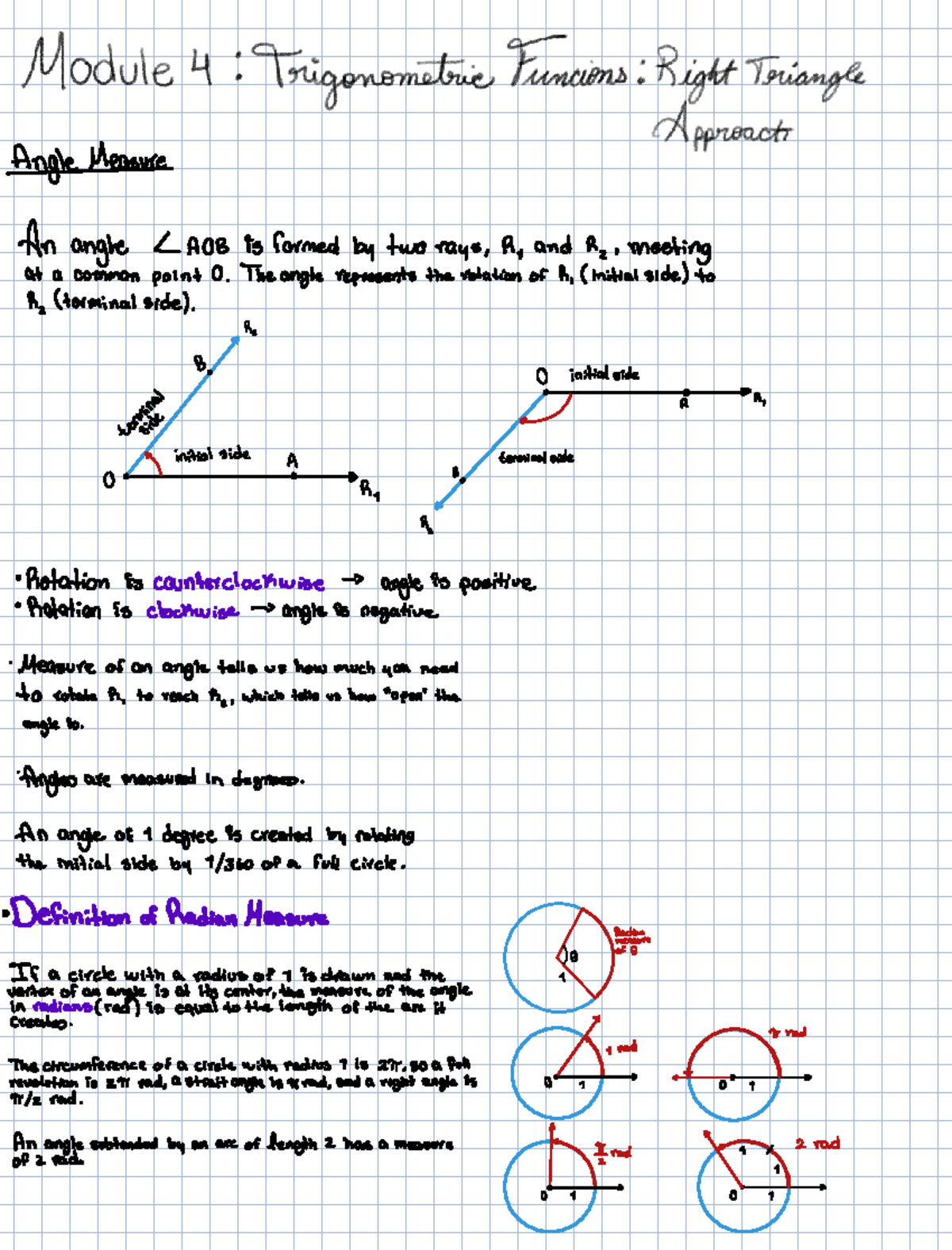 Module 4: trigonometric functions: right triangle approach - Module 4 ...