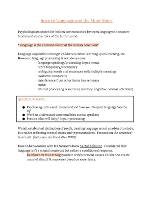 Psych 3371 Chapter 2 origins of human language book notes part 2 ...