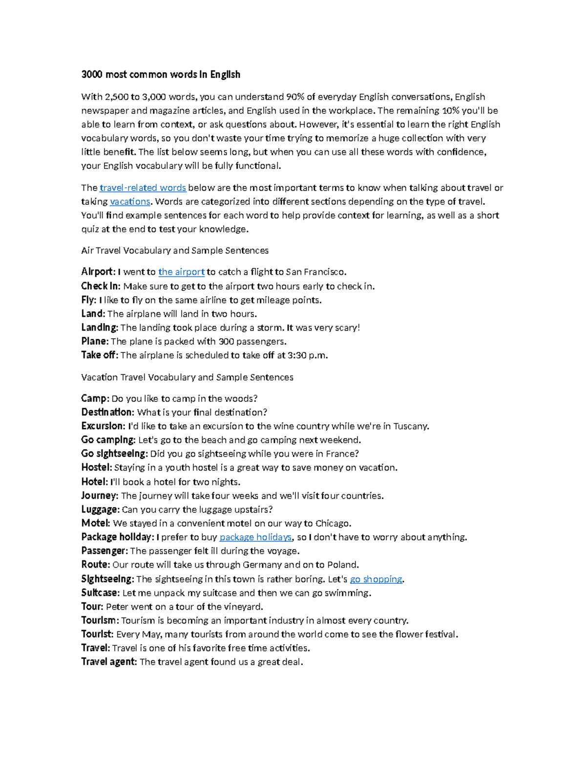 3000 most common words in English - 3000 most common words in English ...