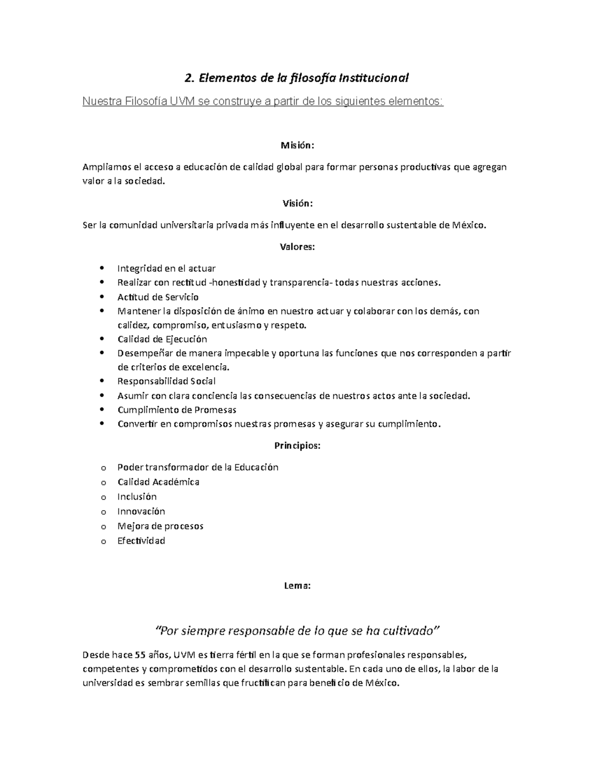 Elementos de la filosofia UVM - 2. Elementos de la filosofía ...