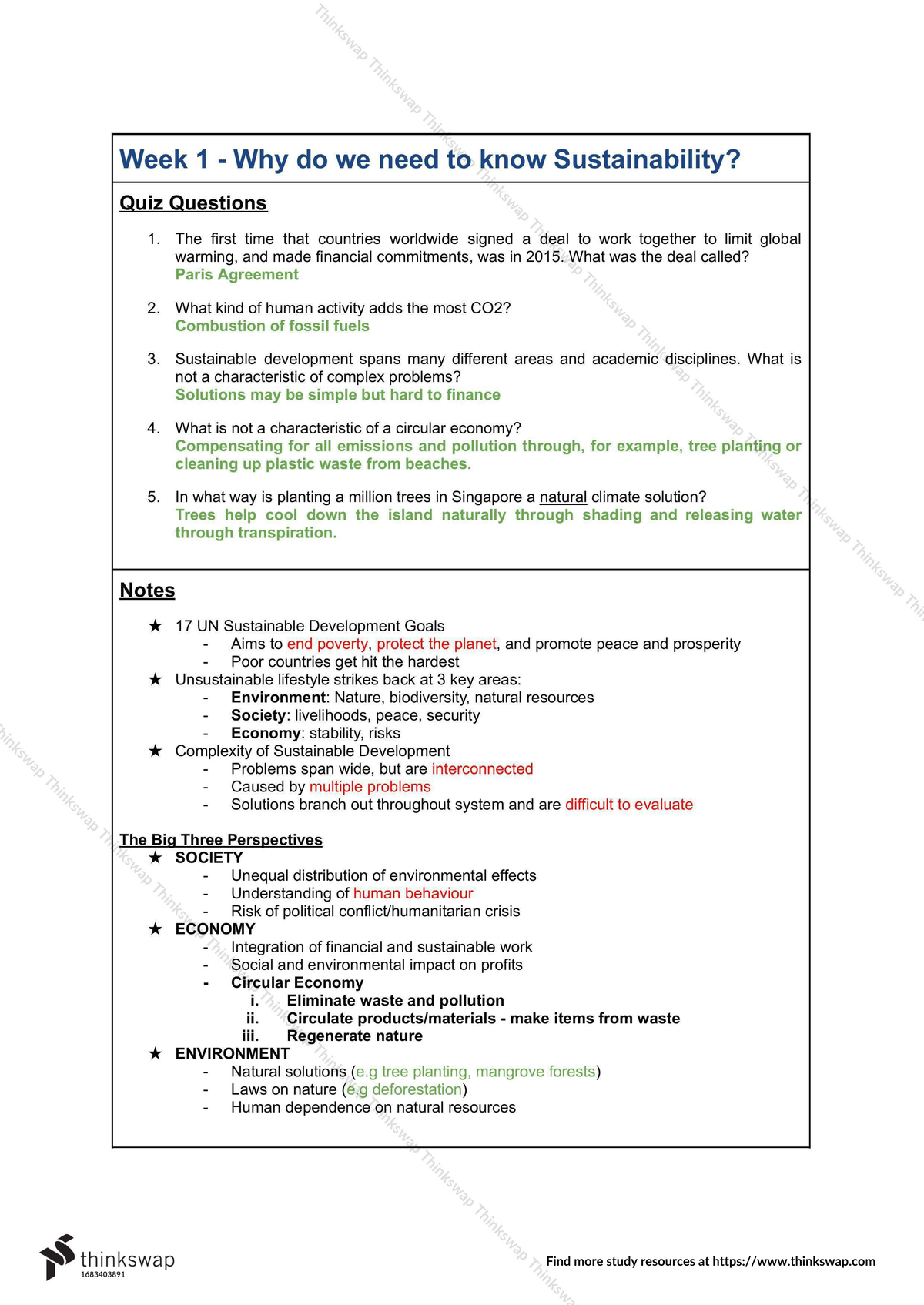 CC0006-Answers - CC6 ans every week - Week 1 - Why do weneedto know ...