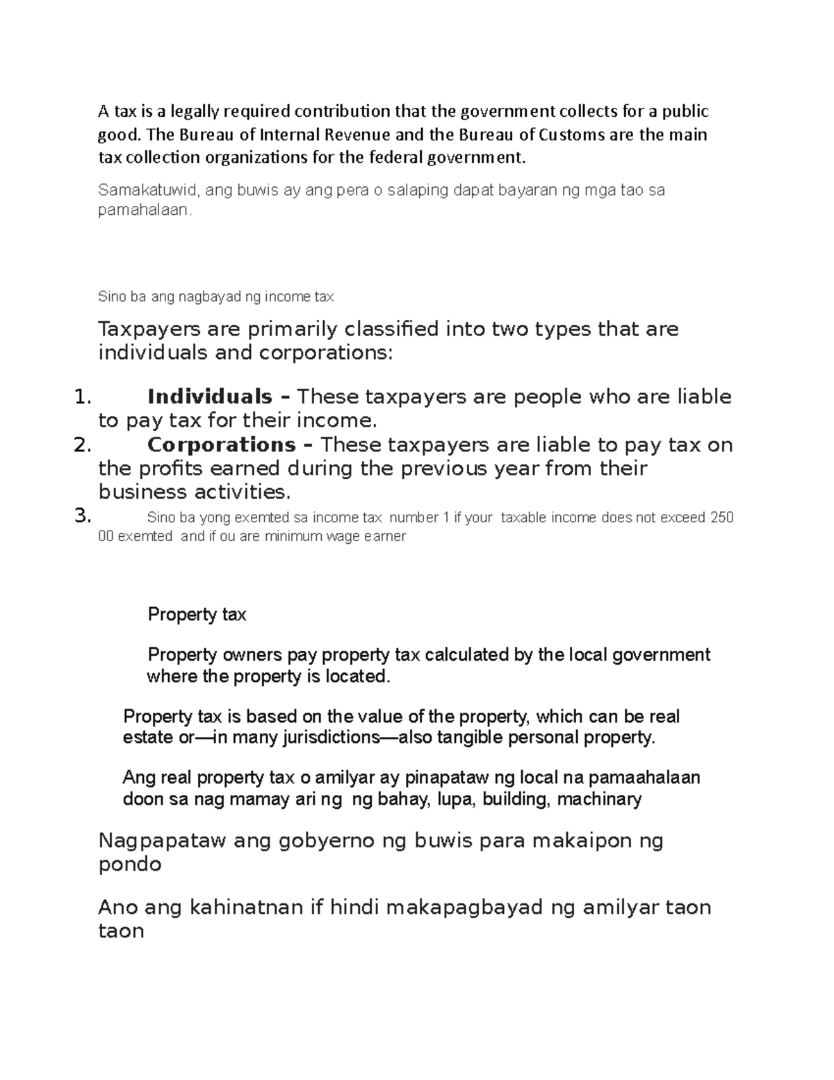 Monetary script - A tax is a legally required contribution that the ...