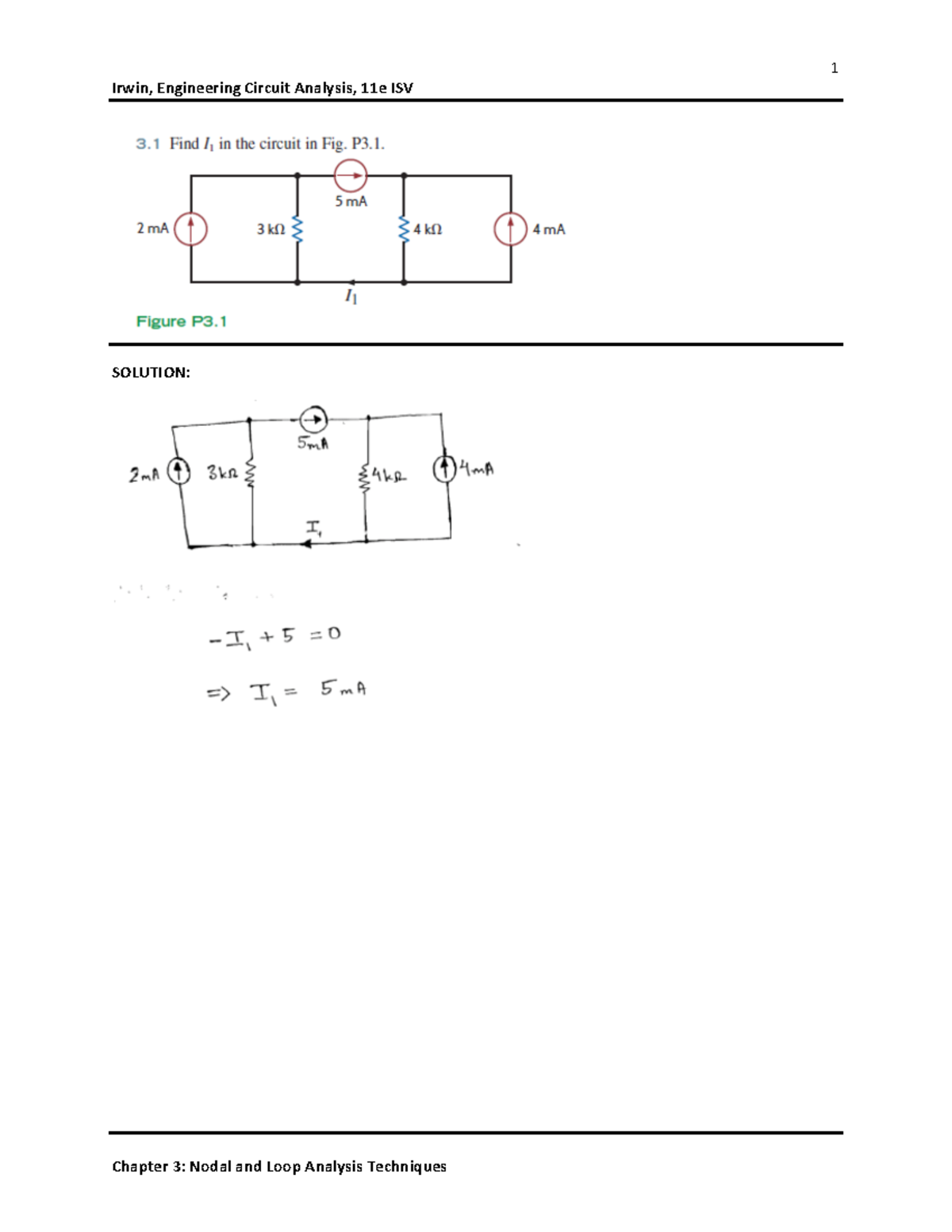 Ch03 - 회로이론 - Irwin, Engineering Circuit Analysis, 11e ISV SOLUTION ...