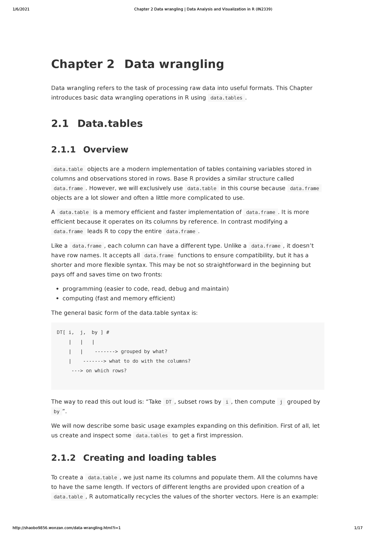 Chapter 2 Data Wrangling Chapter 2 Data Wrangling Data Wrangling Refers To The Task Of