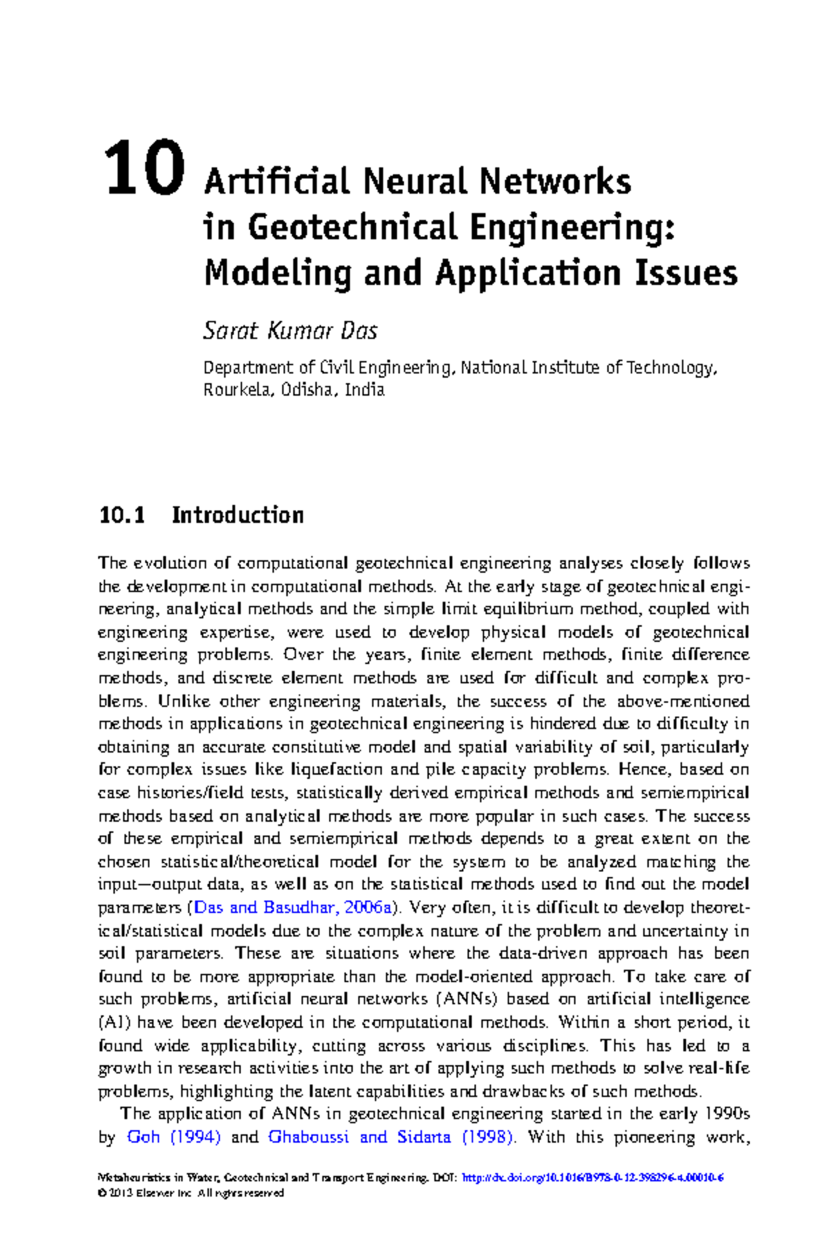 2013 - Das, S. K. - Artificial Neural Networks in Geotechnical Engineering - Metaheuristics in ...
