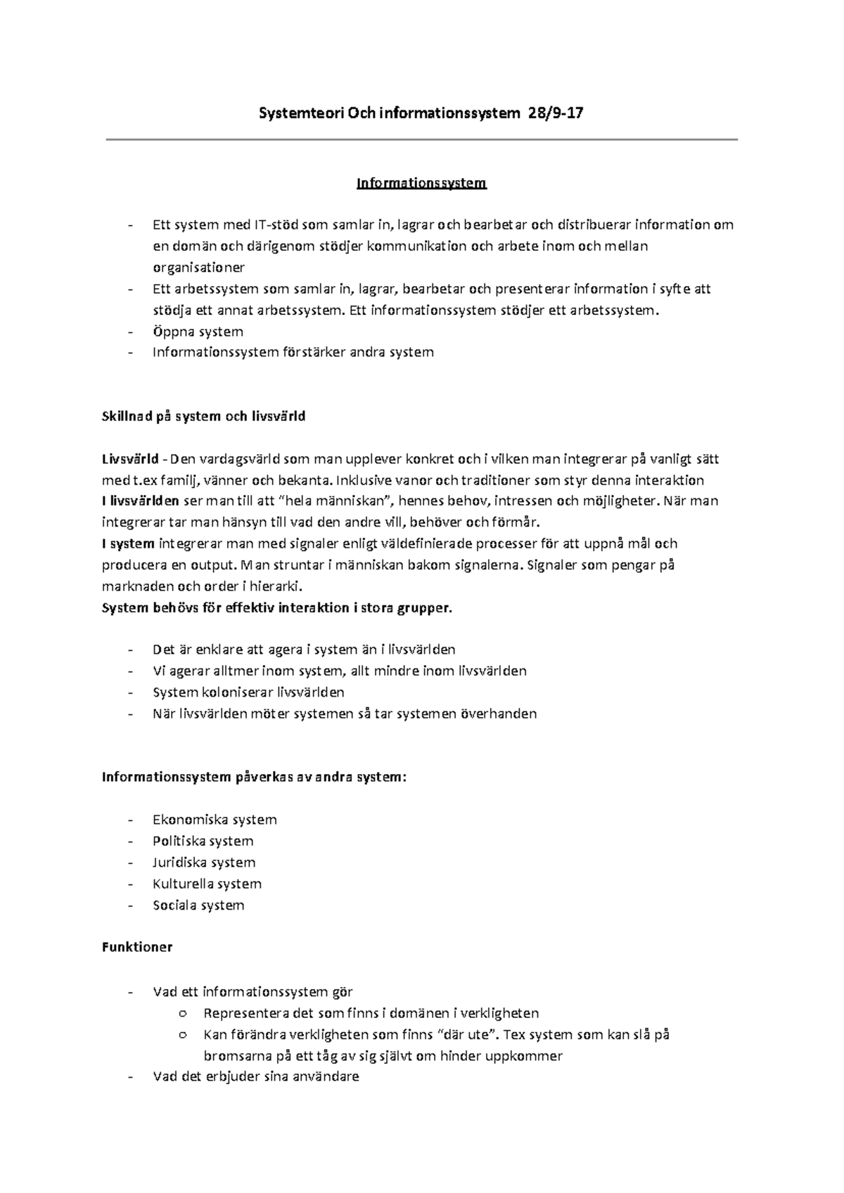 Systemteori + Informationssystem - Systemteori Och informationssystem ...