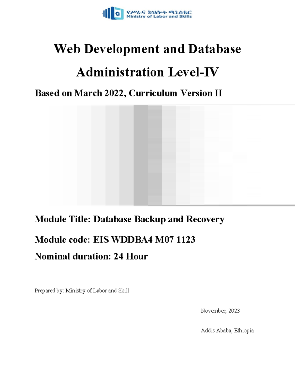 TM07 Database Backup and Recovery - Web Development and Database Administration Level-IV Based ...