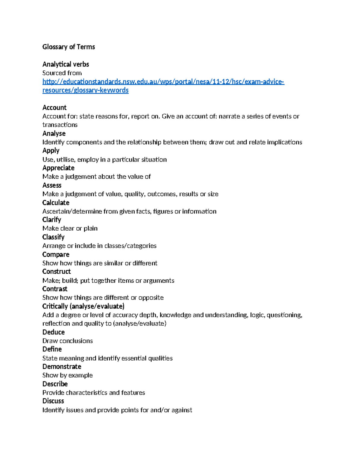 Glossary of Directive Terms and Language Techniques - Glossary of Terms ...