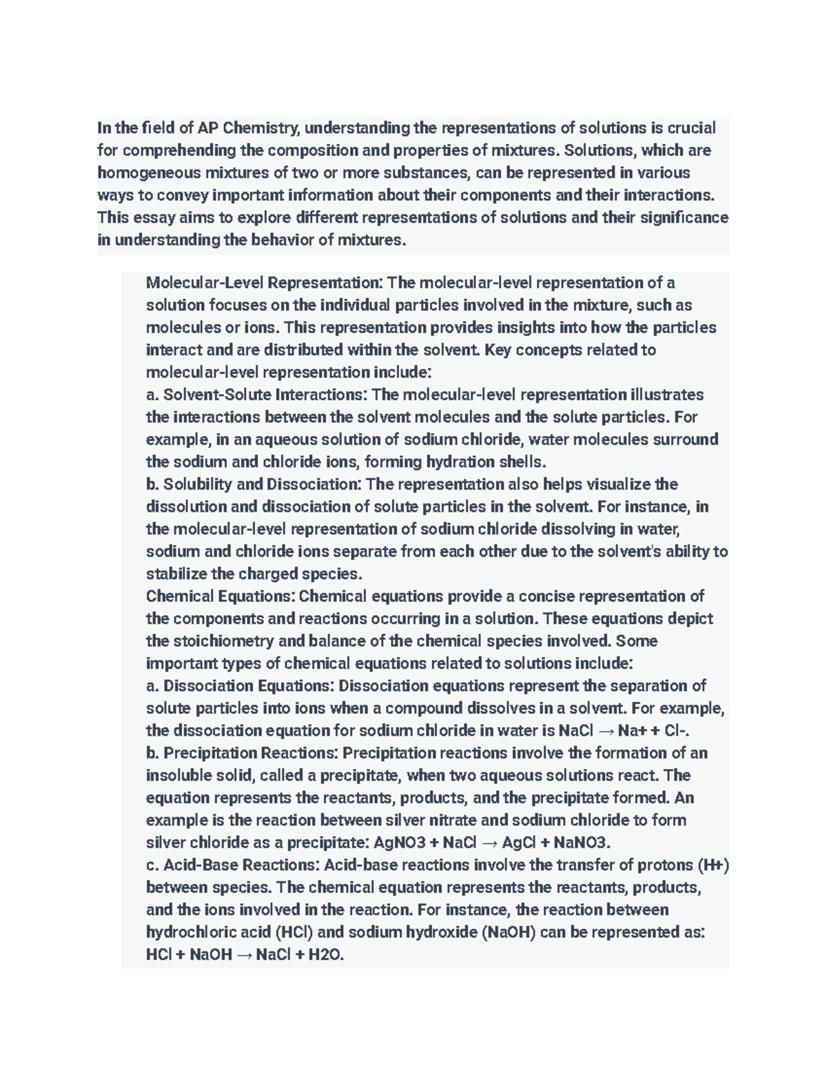Unit 3 Properties of Mixtures in AP Chemistry - In the field of AP ...