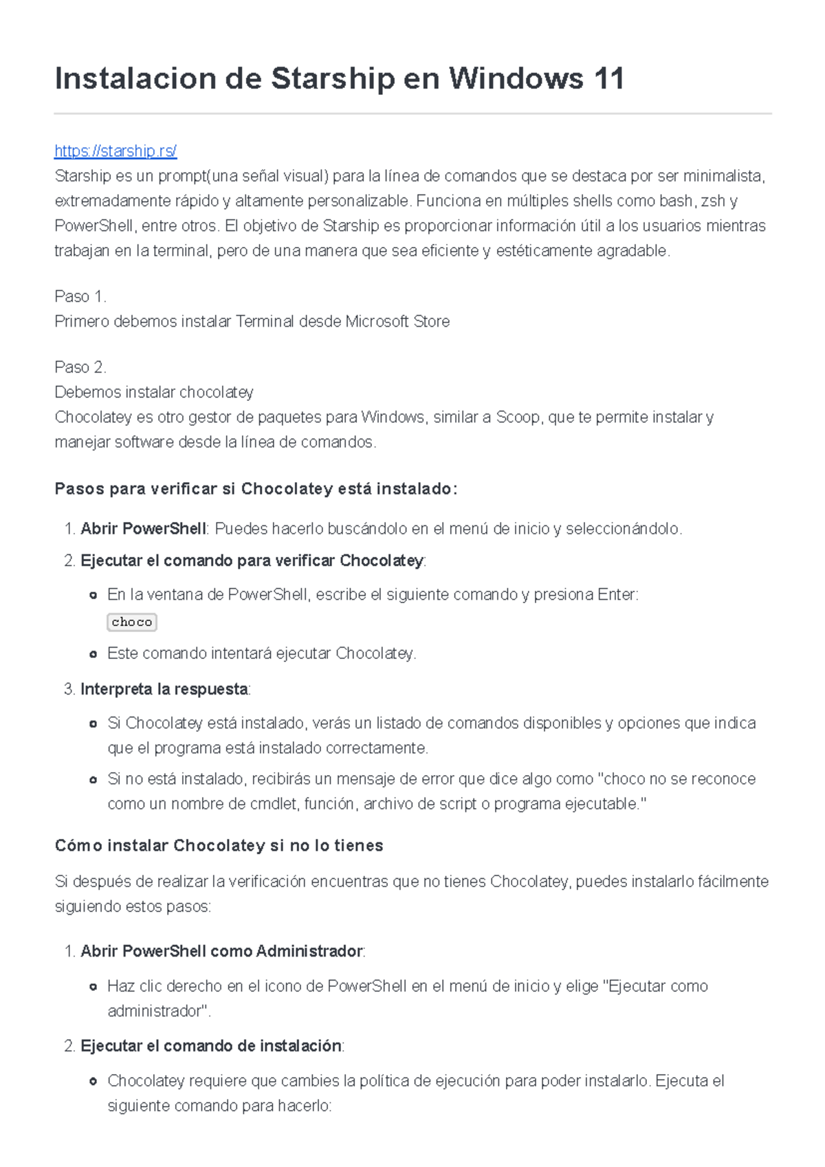 Instalacion de Starship en Windows 11 - Funciona en múltiples shells como bash, zsh y PowerShell ...