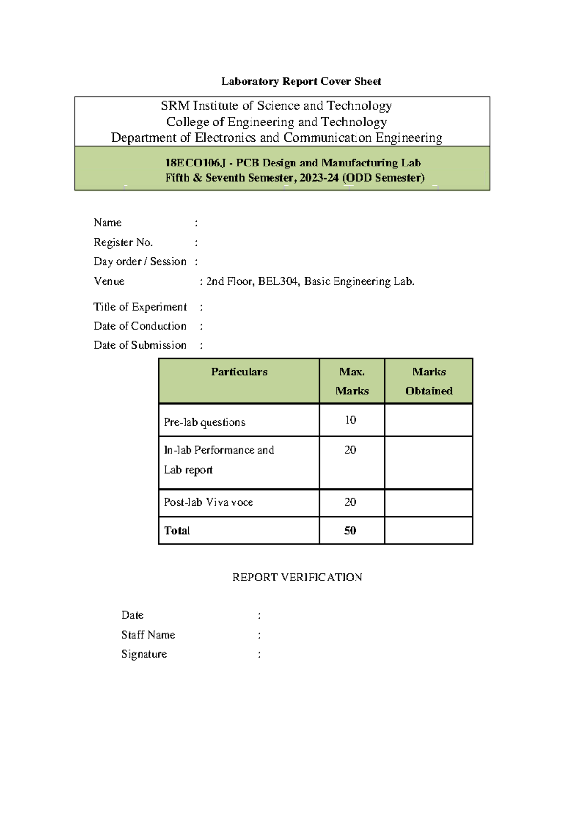 Pcb6 - exp 6 - 18ECO106J - PCB Design and Manufacturing Lab Fifth ...