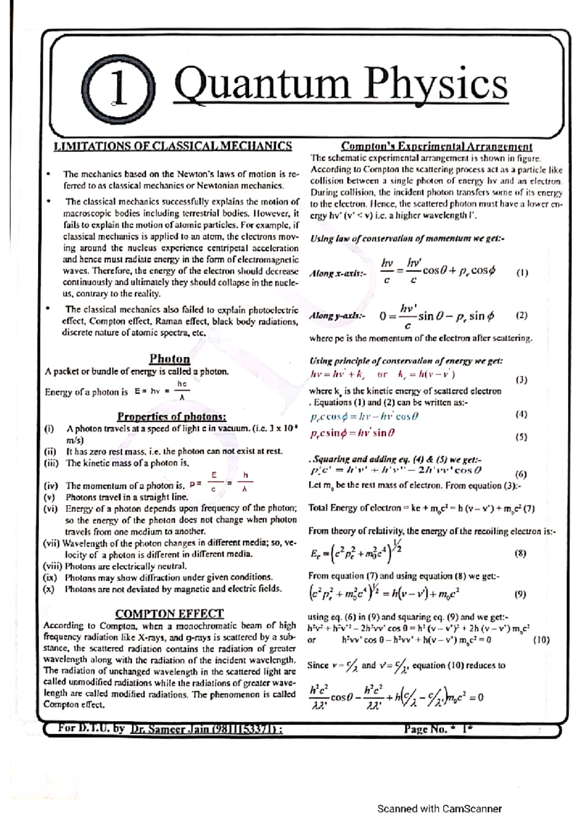 Quantum Notes - I NEED PRACTICE MATERIAL - Applied Physics-I - Studocu