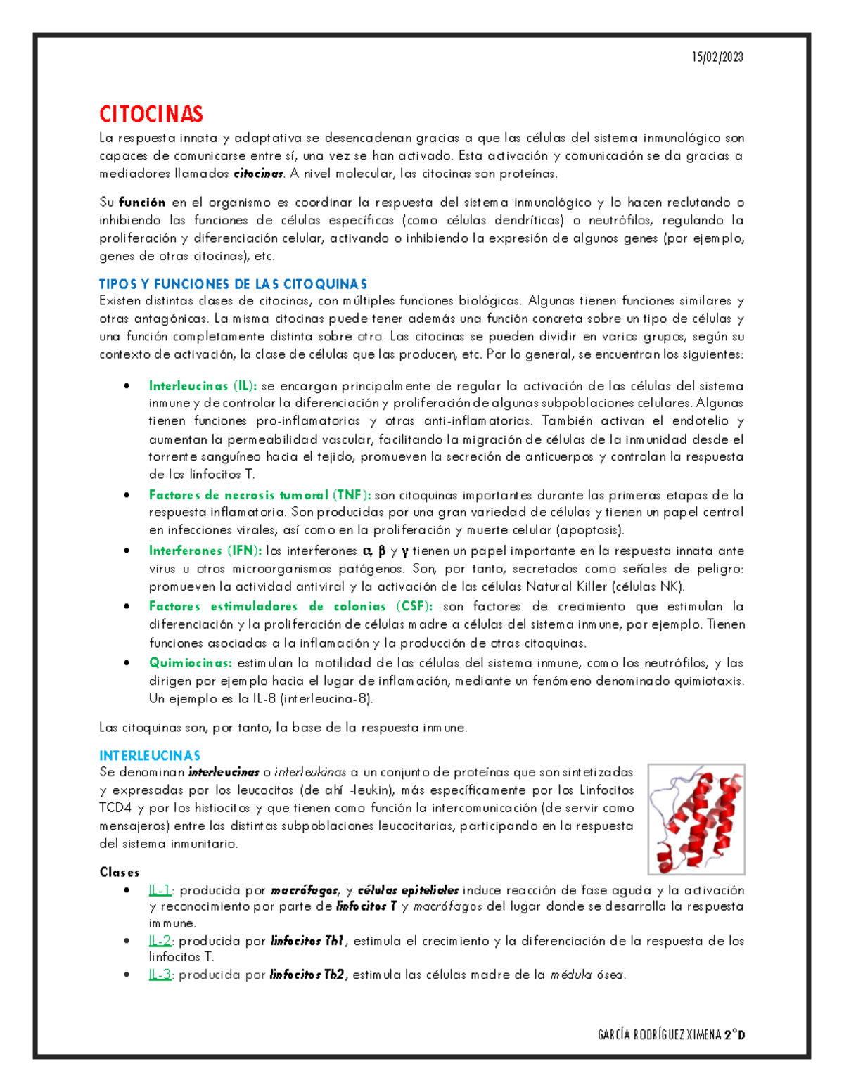 Citocinas - CITOCINAS La respuesta innata y adaptativa se desencadenan ...