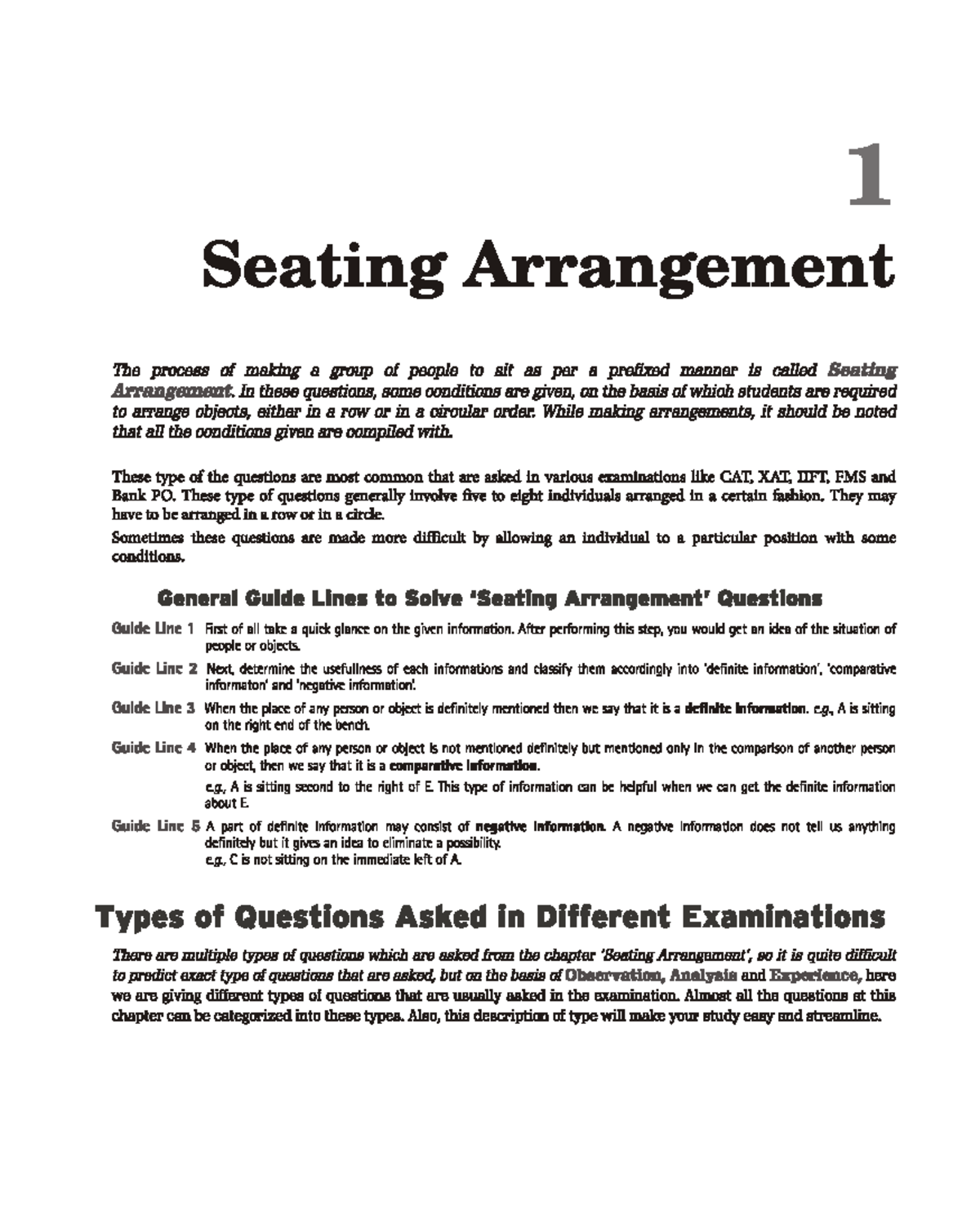 Seating-Arrangment-Basics and Practice Questions - 1 Seating ...