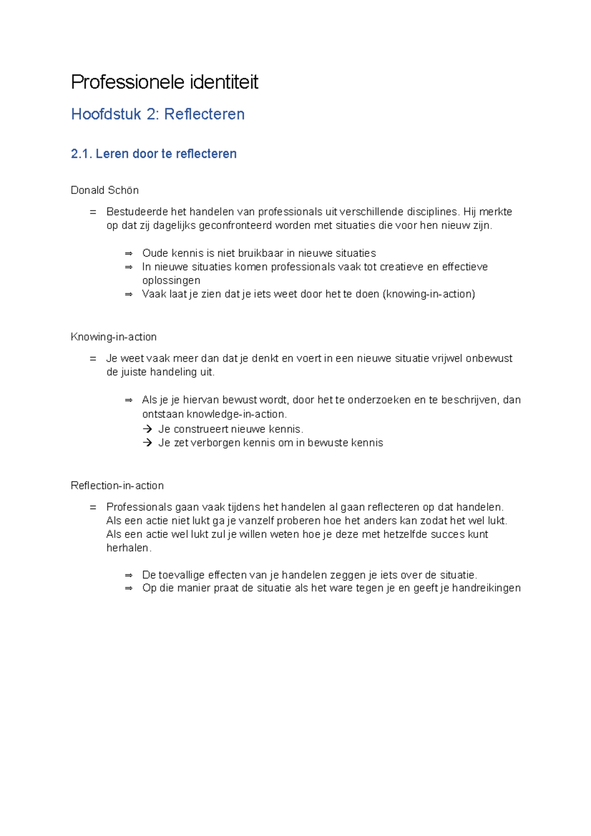 Samenvatting professionele identiteit, boek - Professionele identiteit ...