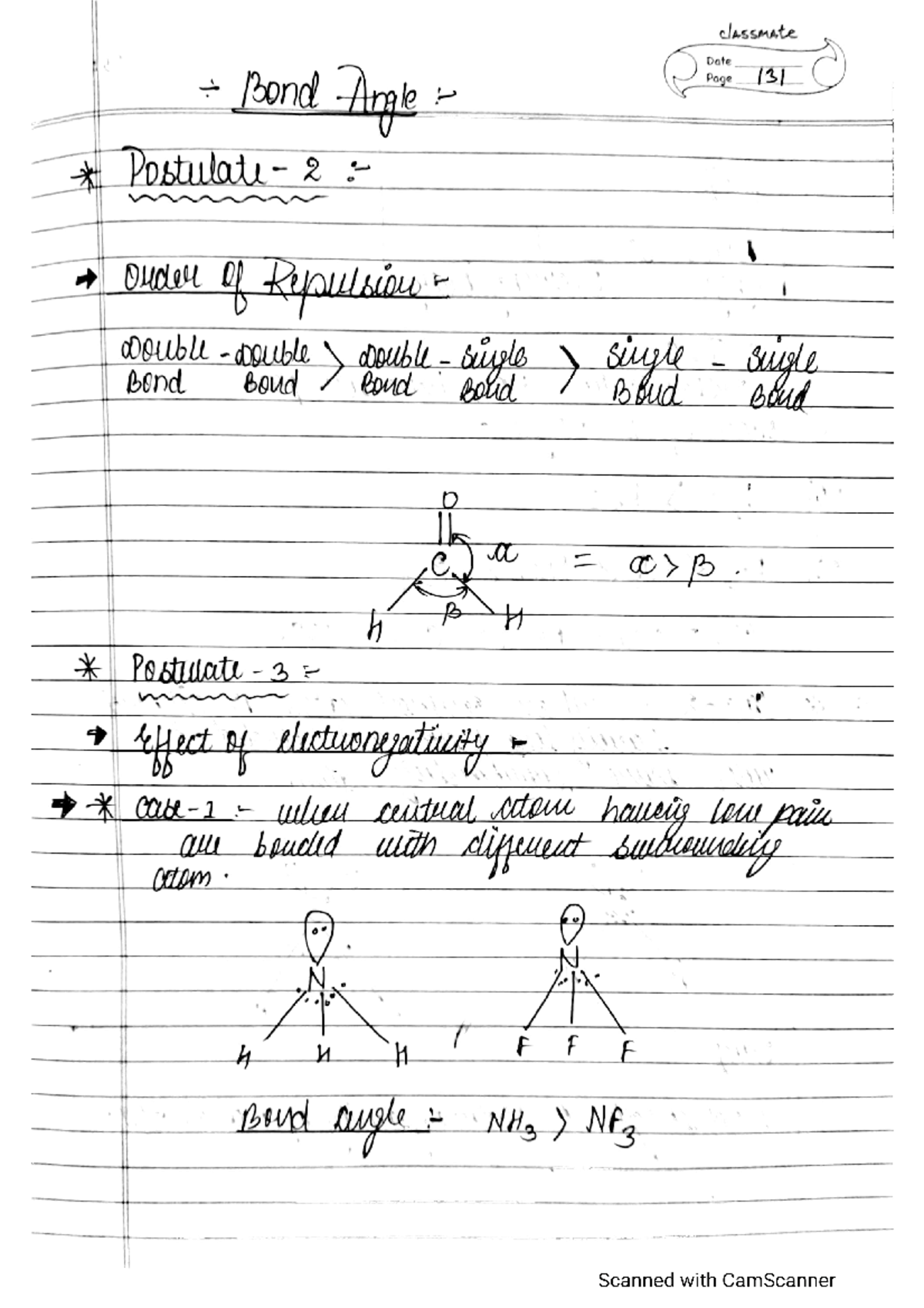 CB 16 - Chemical Bonding Notes - classmate Date Bond Page 131 2 order ...