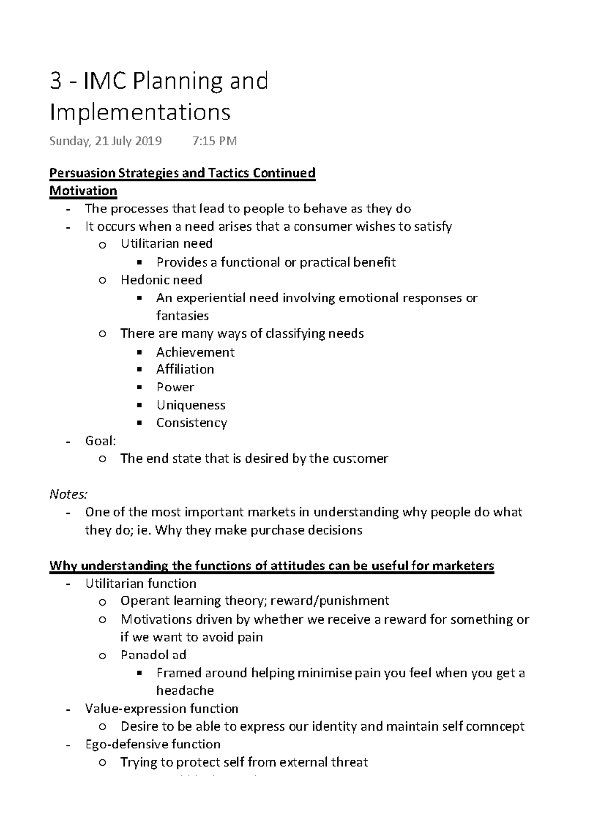 MARK 301 Lecture 3 - Warning: TT: undefined function: 32 Persuasion ...