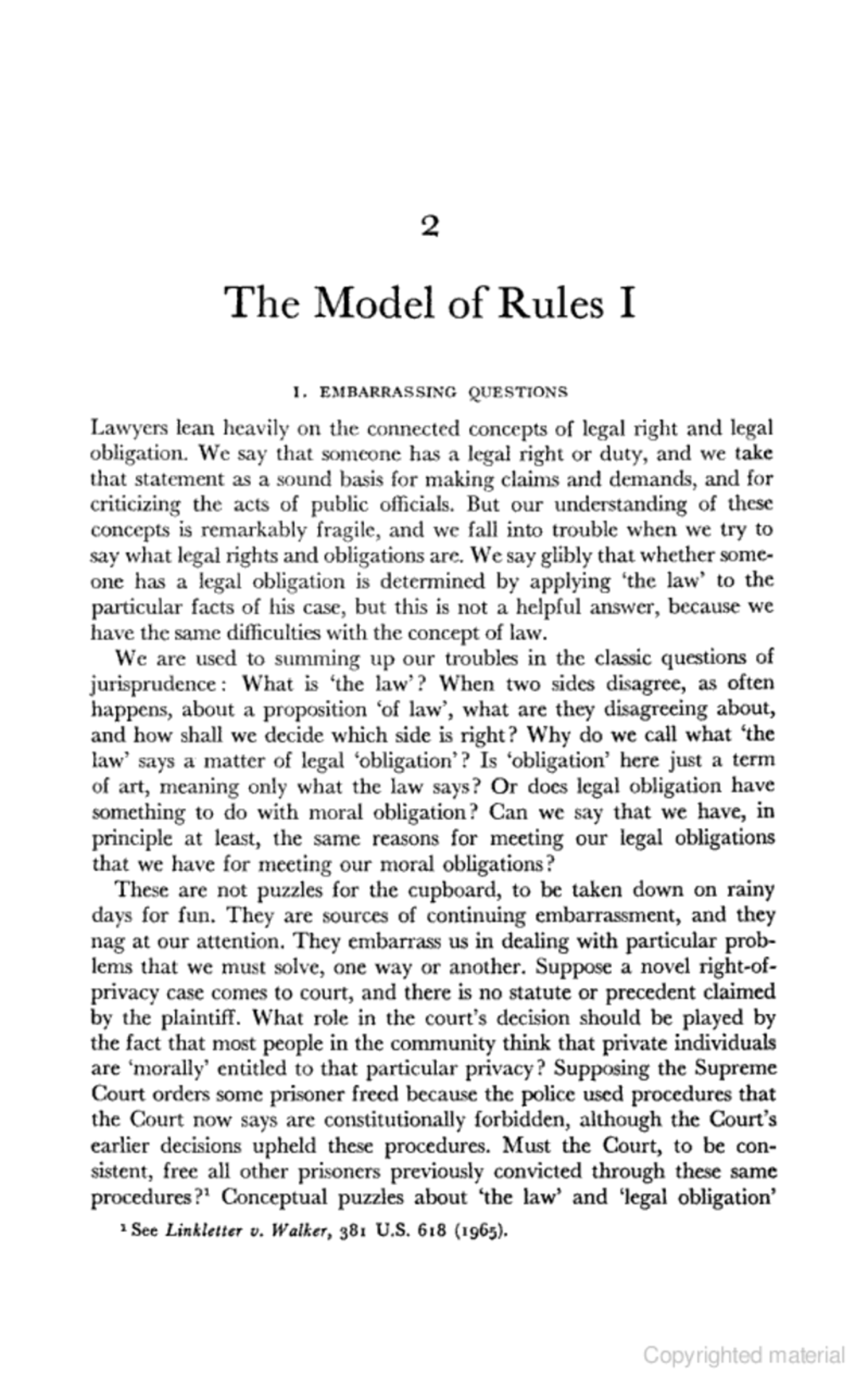 Dworkin Model Rules I - JUR 221 - Studocu