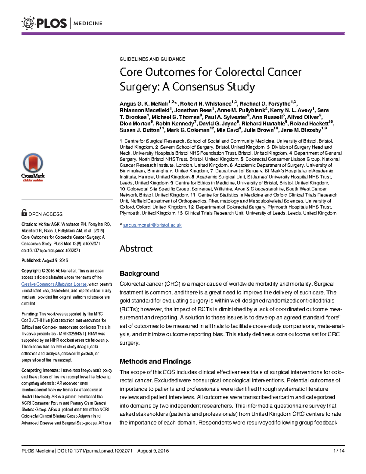 Pmed - Journal - ####### GUIDELINES AND GUIDANCE ...