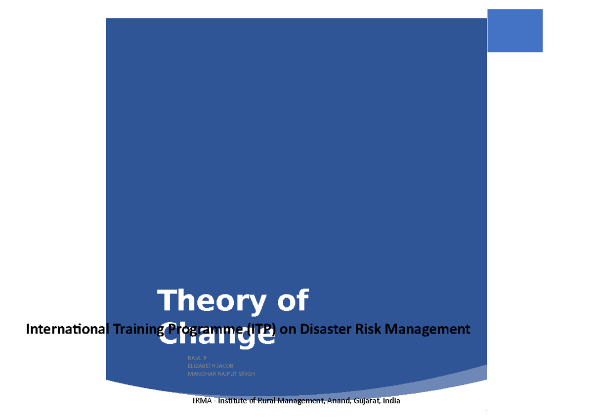 TOC draft - this is basically a theory of change of intervention of ...