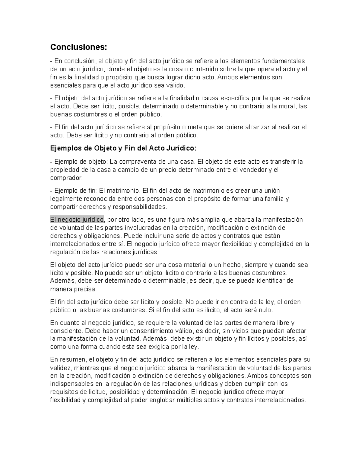 Trabajo semanal de T - Conclusiones de la clase - Conclusiones: En ...