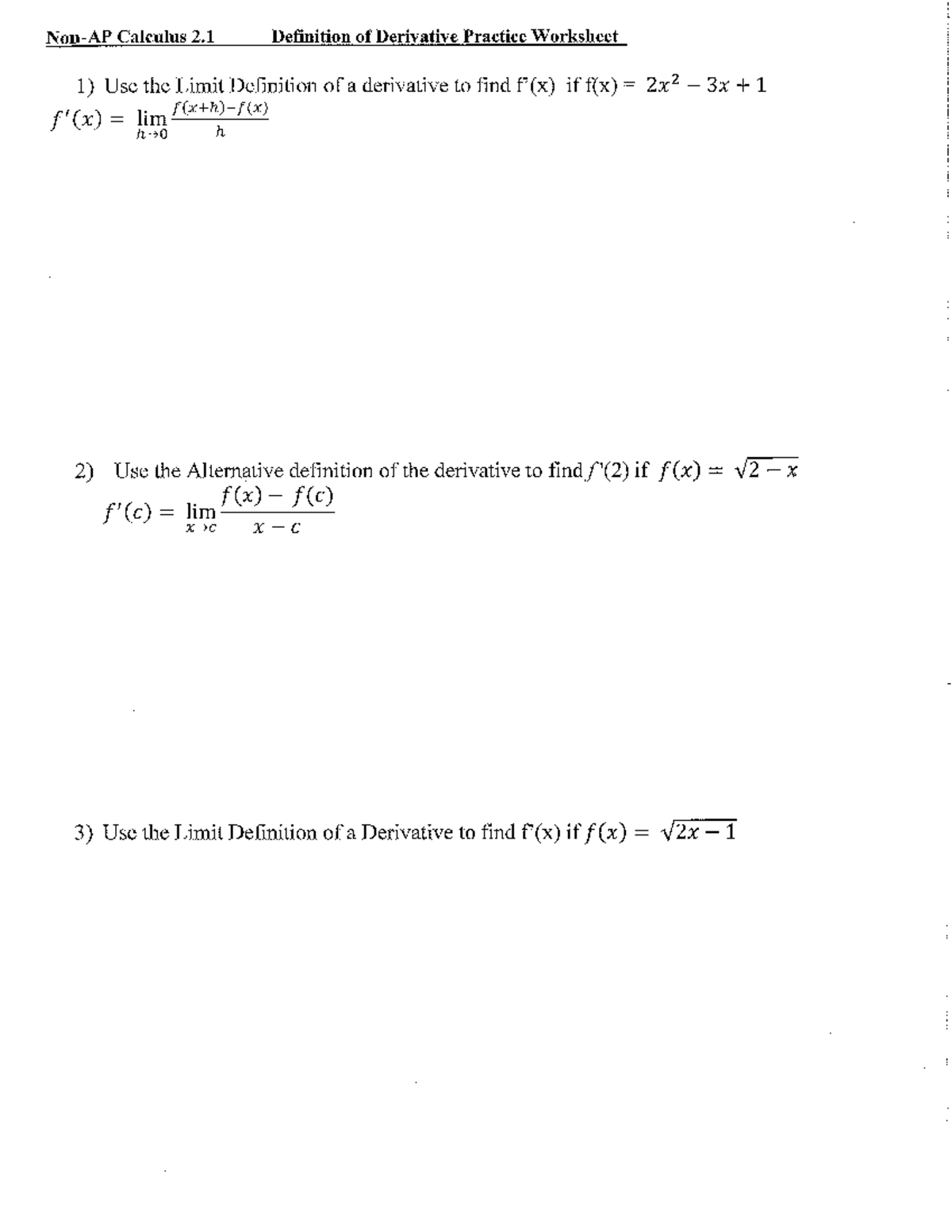 2 - notes for derivative - Civil Engineering - Studocu