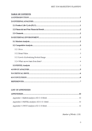 Nestle-Revised - Assignment - Table of Contents Executive - Studocu