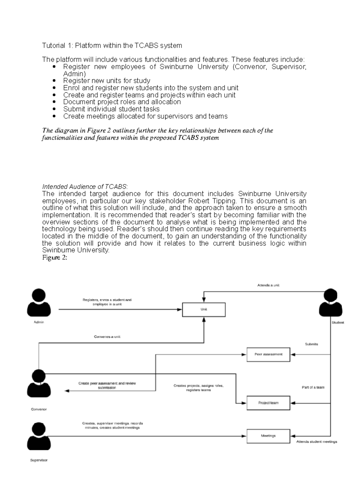 Tutorial 1a - lecture one solutions - Tutorial 1: Platform within the ...